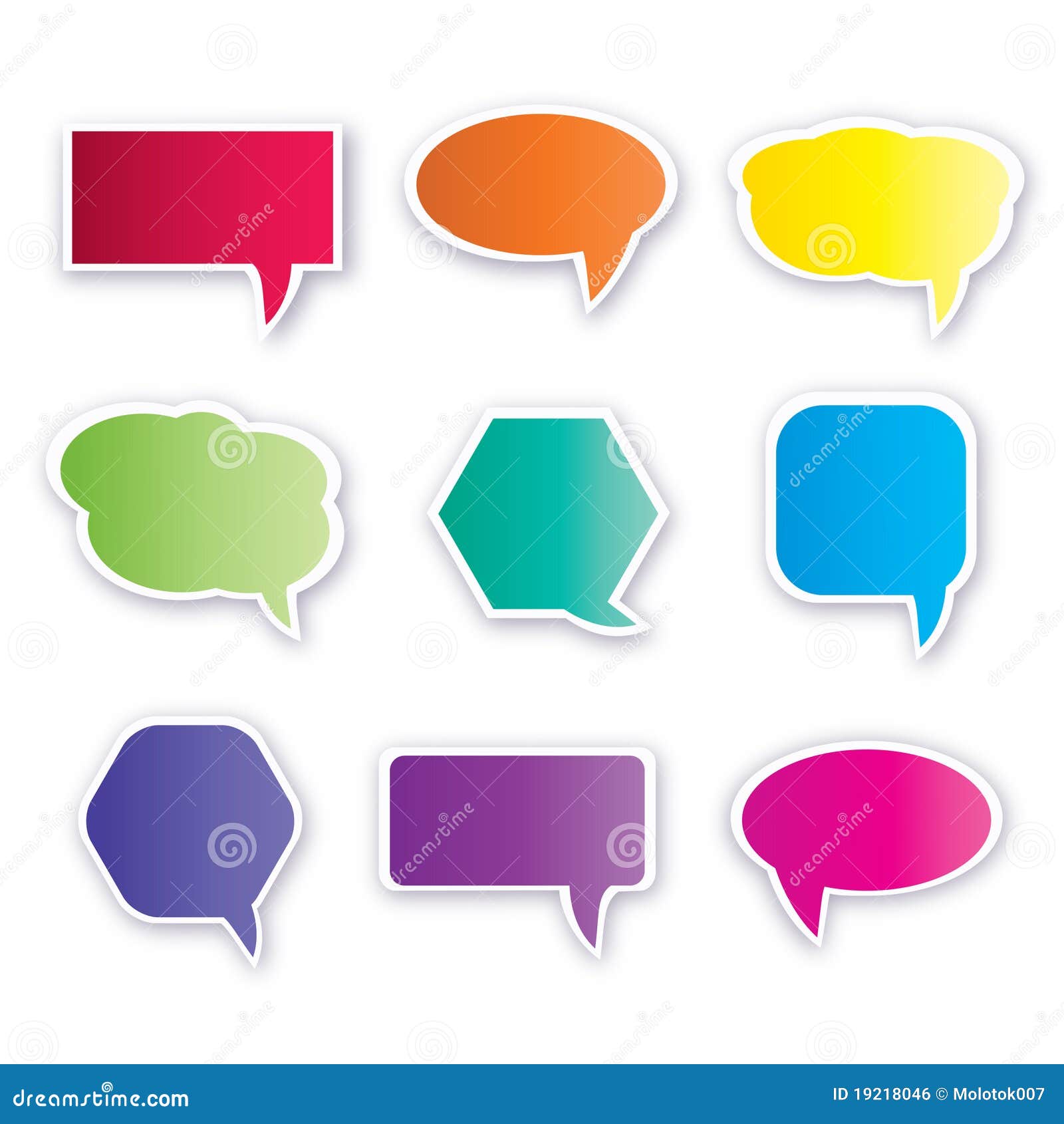 Collection Of Dialog Balloons Royalty Free Stock Image - Image: 19218046