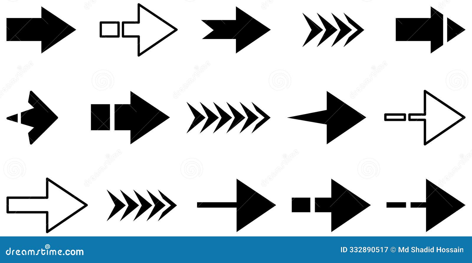 Collection Different Arrow Signs.. Abstract Mega Set of Vector Arrows ...