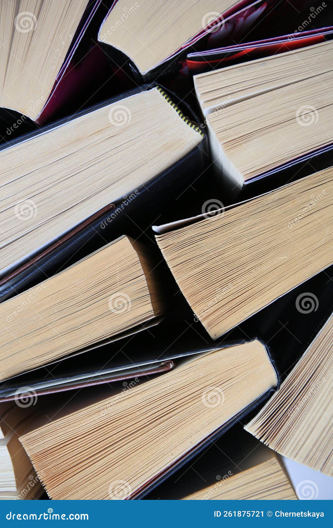 Collection of Different Books As Background, Above View Stock Image ...