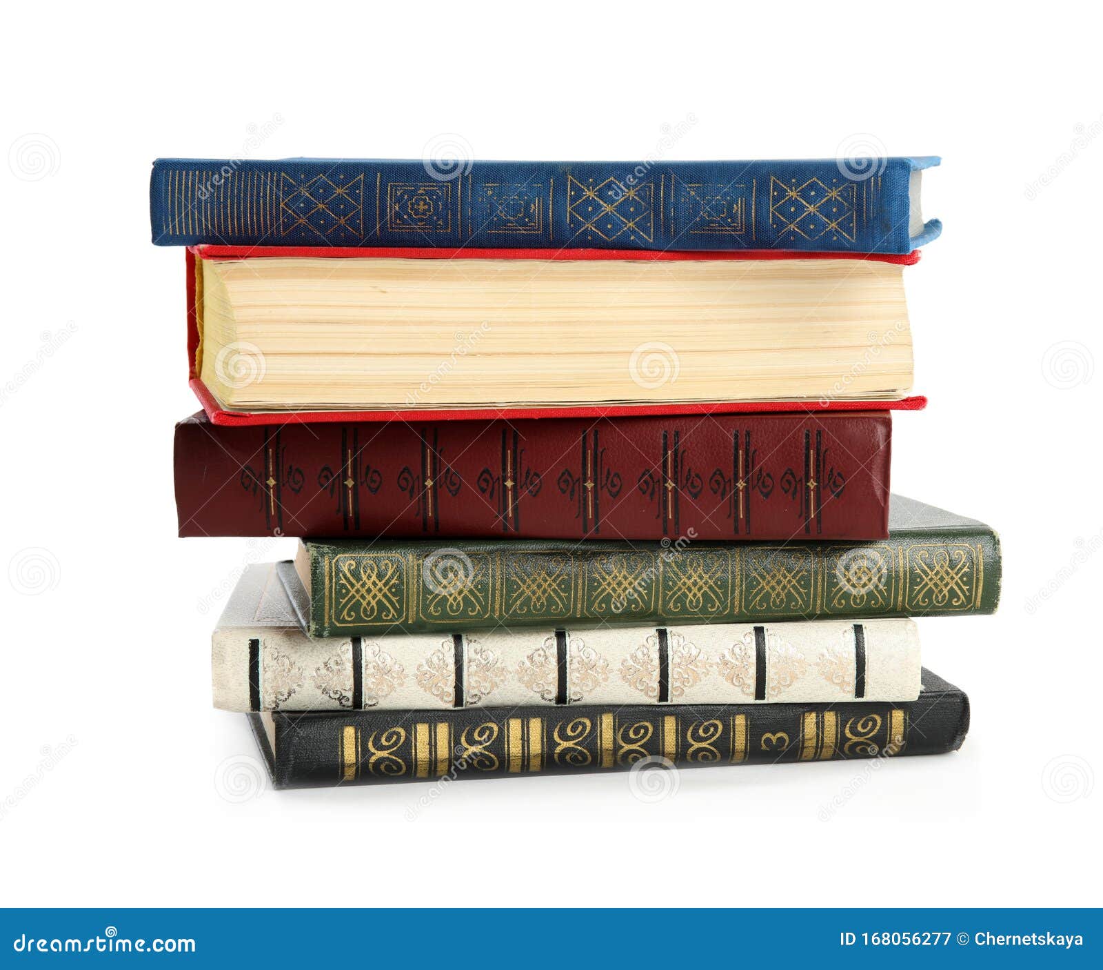 Collection of Different Books Isolated Stock Image - Image of education ...