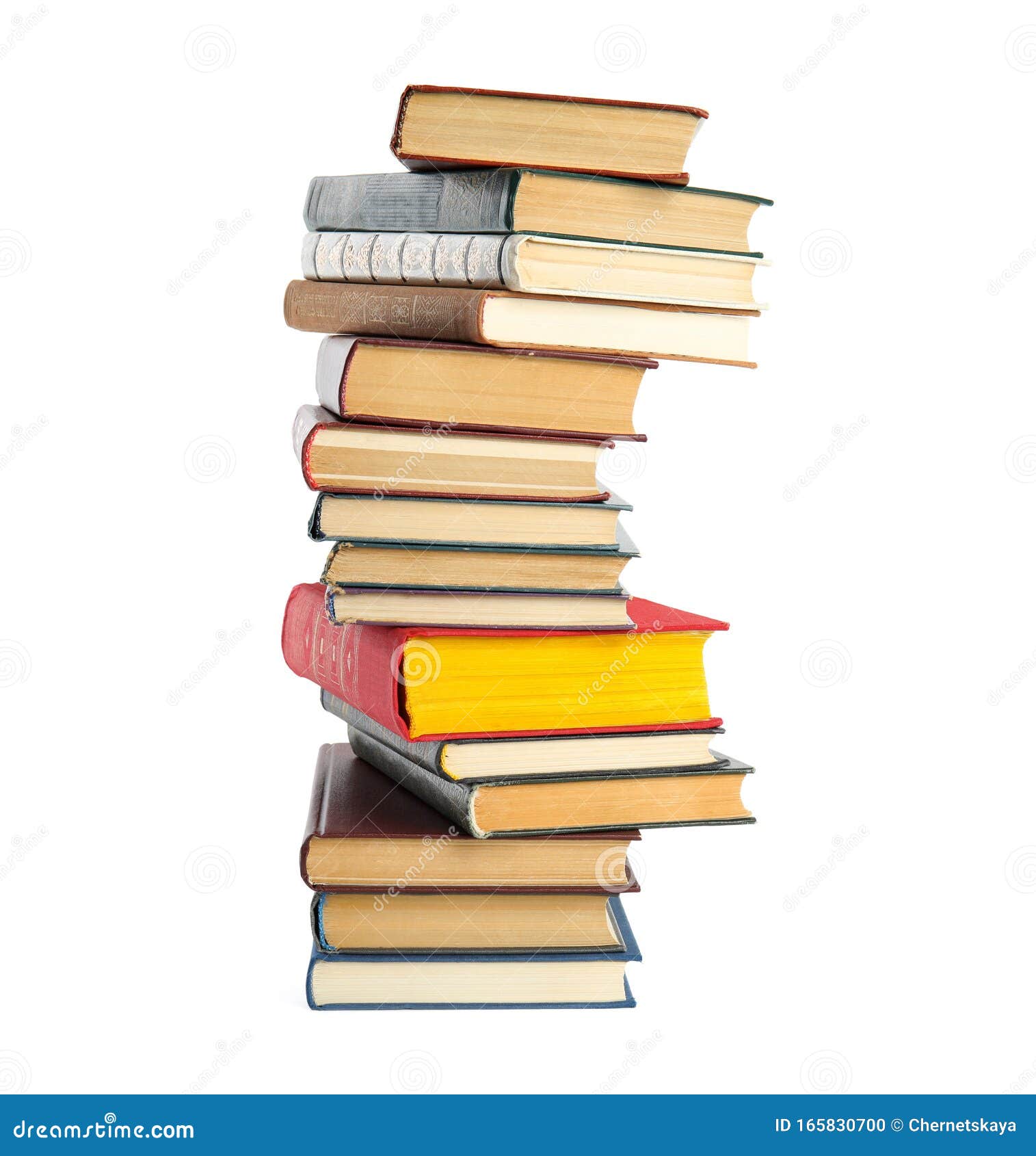 Collection of Different Books Isolated Stock Photo - Image of learn ...