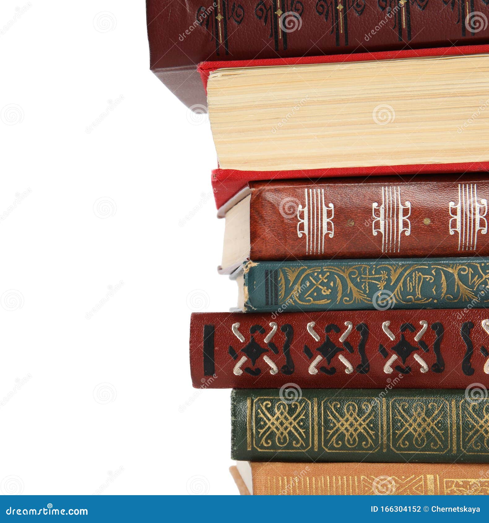 Collection of Different Books Isolated Stock Photo - Image of texture ...