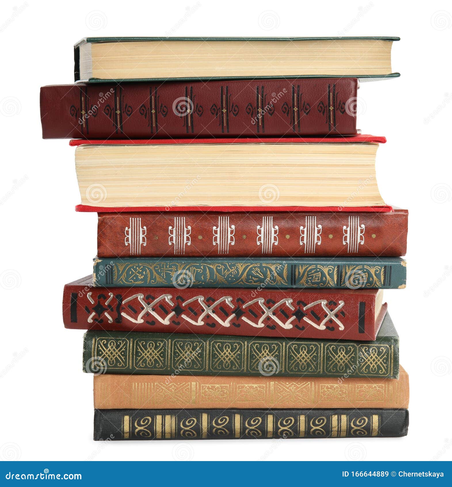 Collection of Different Books Isolated Stock Image - Image of isolated ...