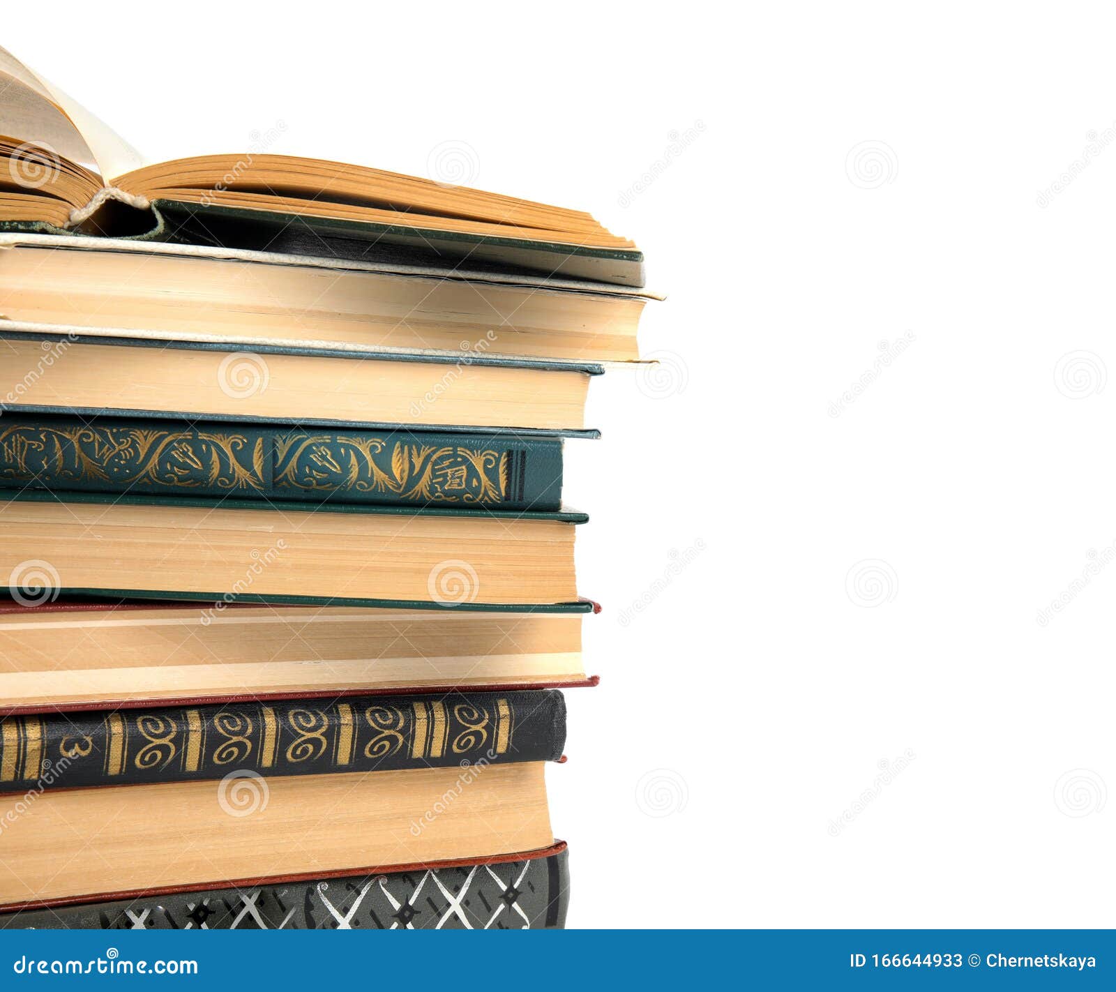 Collection of Different Books Isolated Stock Image - Image of ...