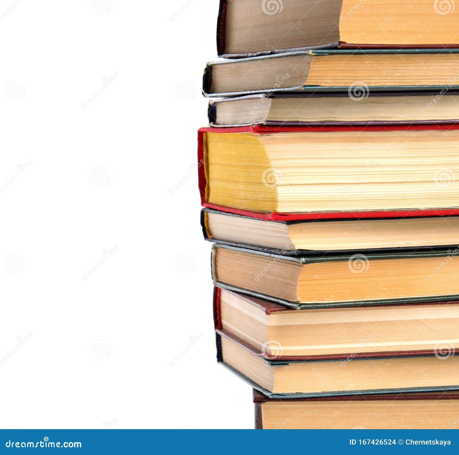 Collection of Different Books Isolated Stock Photo - Image of page ...