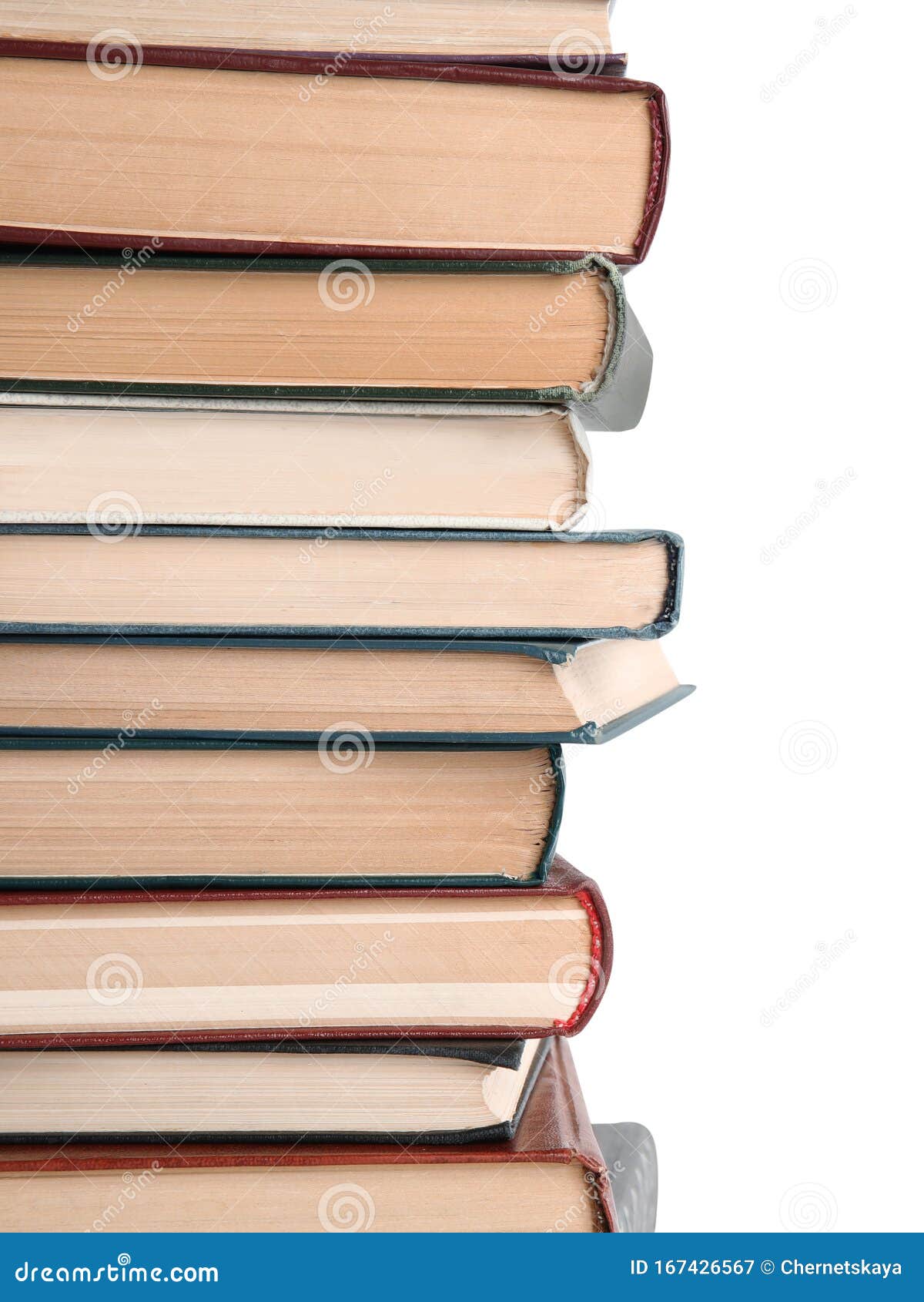 Collection of Different Books Isolated Stock Image - Image of education ...