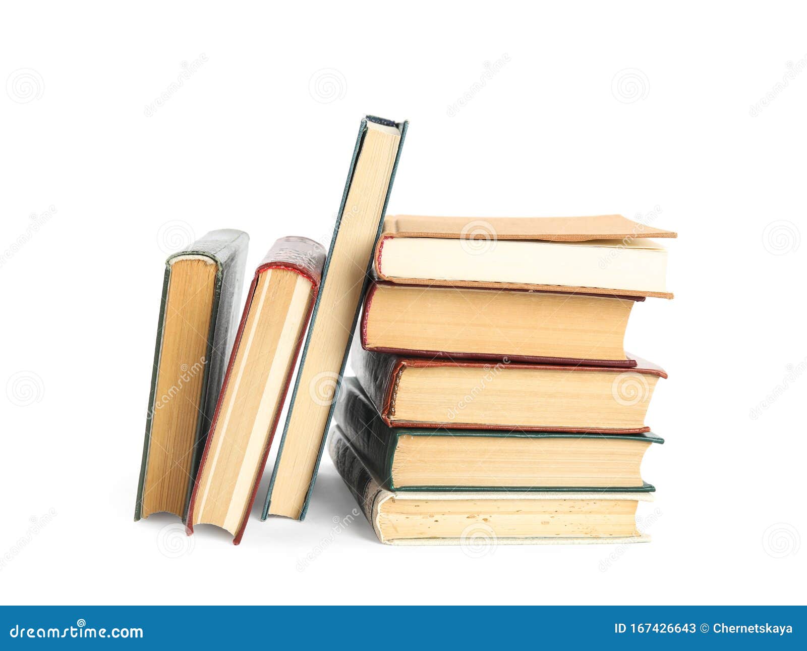 Collection of Different Books Isolated Stock Image - Image of knowledge ...