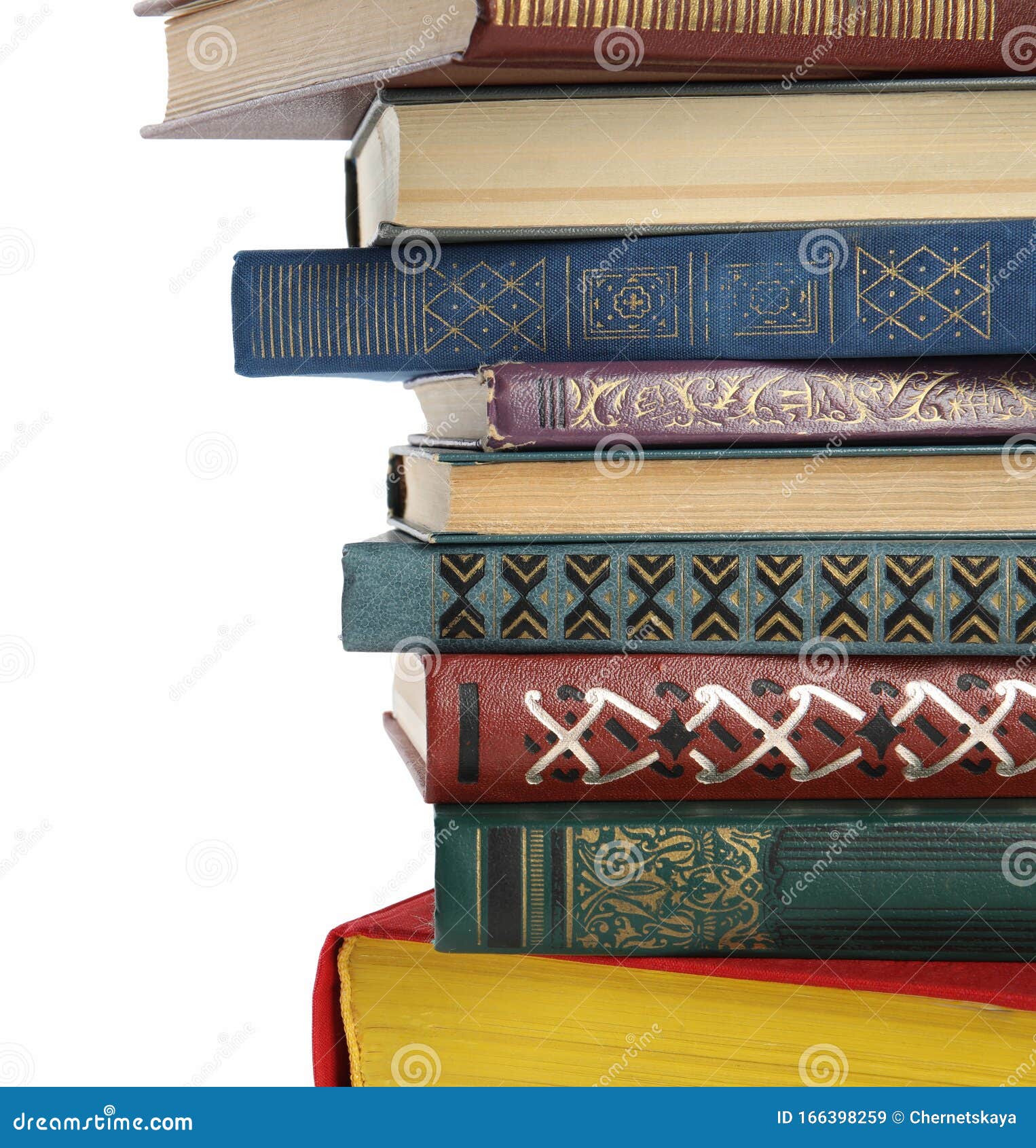 Collection of Different Books Isolated Stock Image - Image of ...