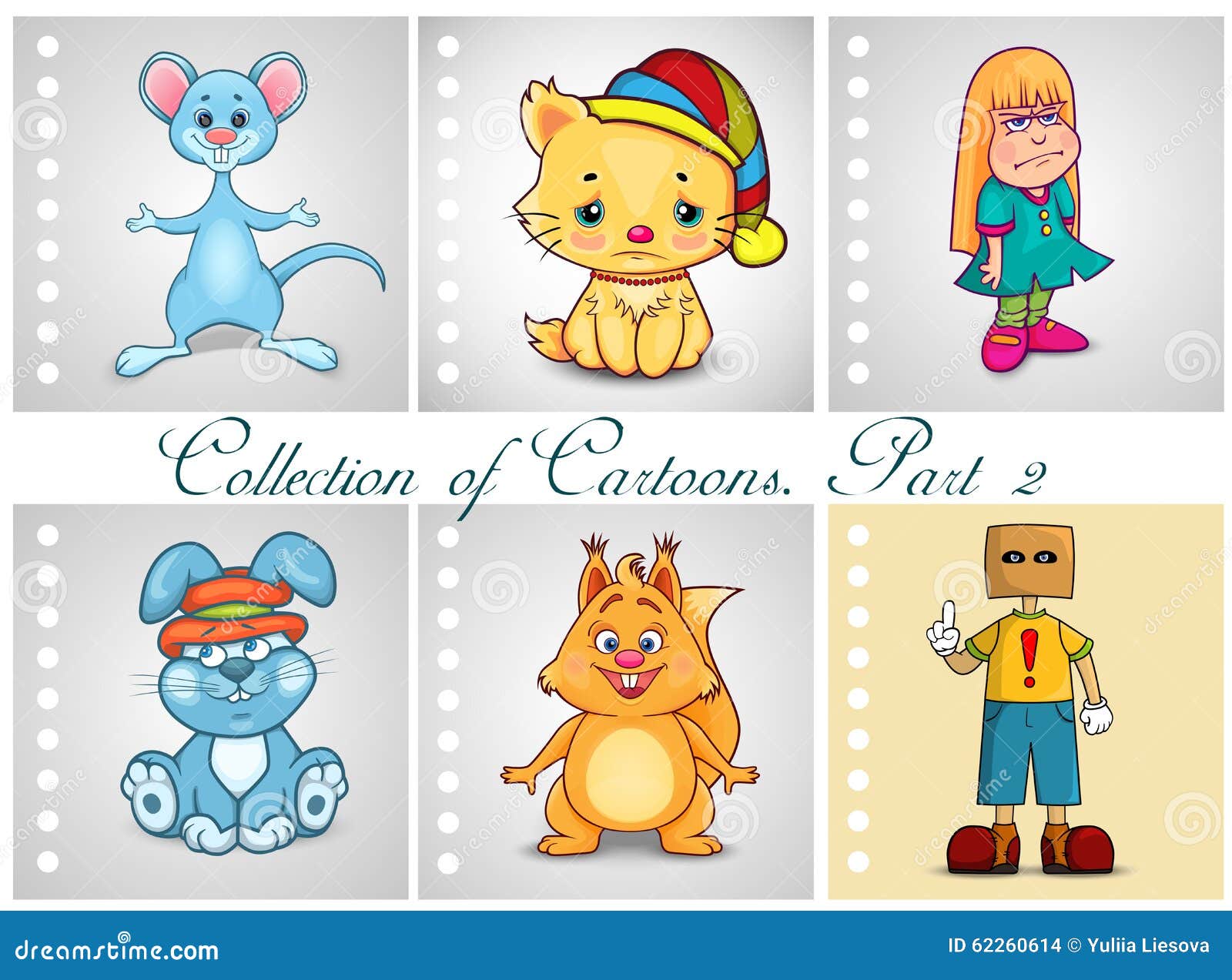 Collection of Different Cartoons. Part 2 Stock Vector - Illustration of ...