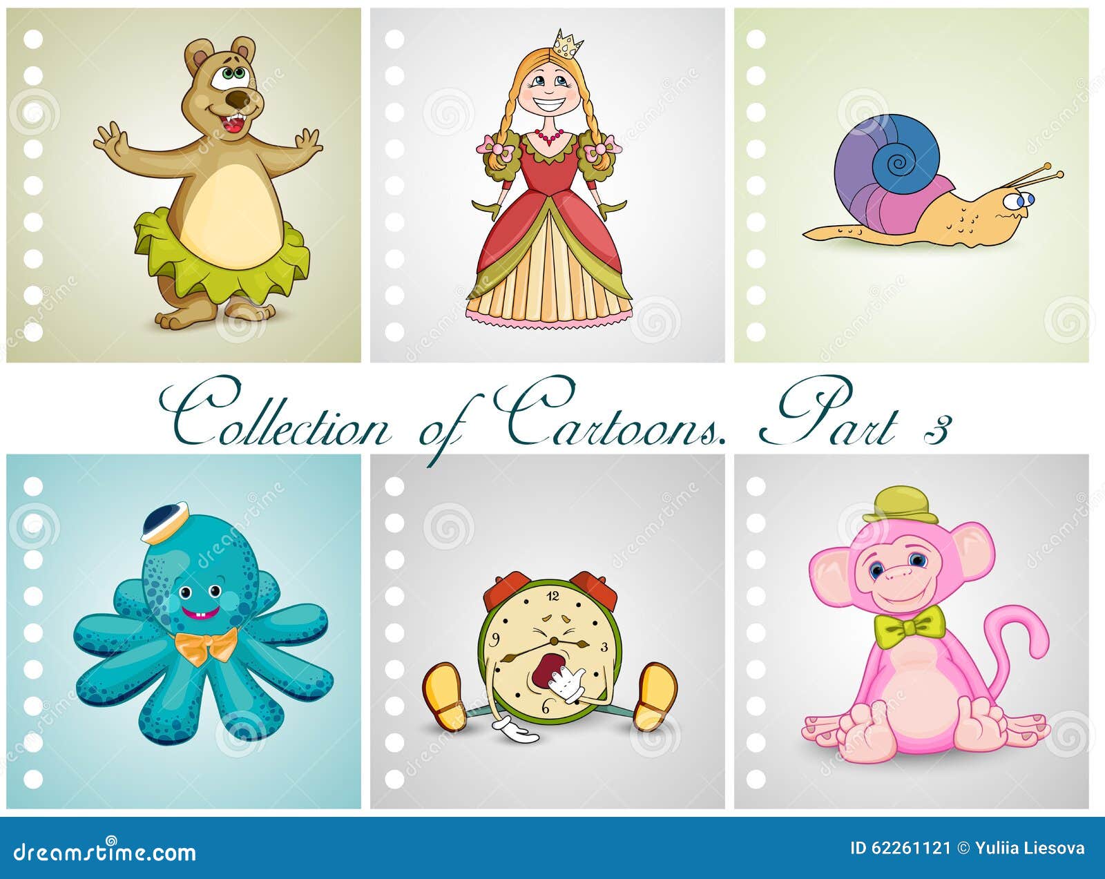 Collection of Different Cartoons. Part 3 Stock Vector - Illustration of ...