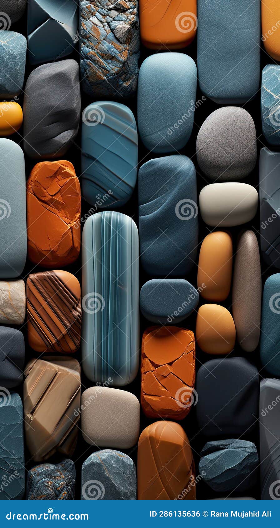 A Collection of Different Colored Stones Including One that is Made of ...