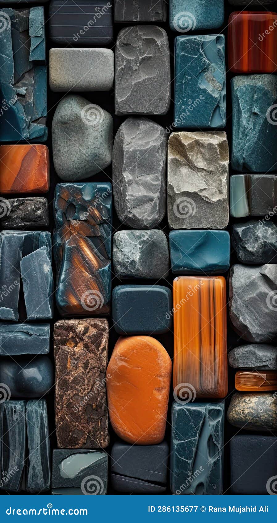 A Collection of Different Colored Stones Including One that is Made of ...