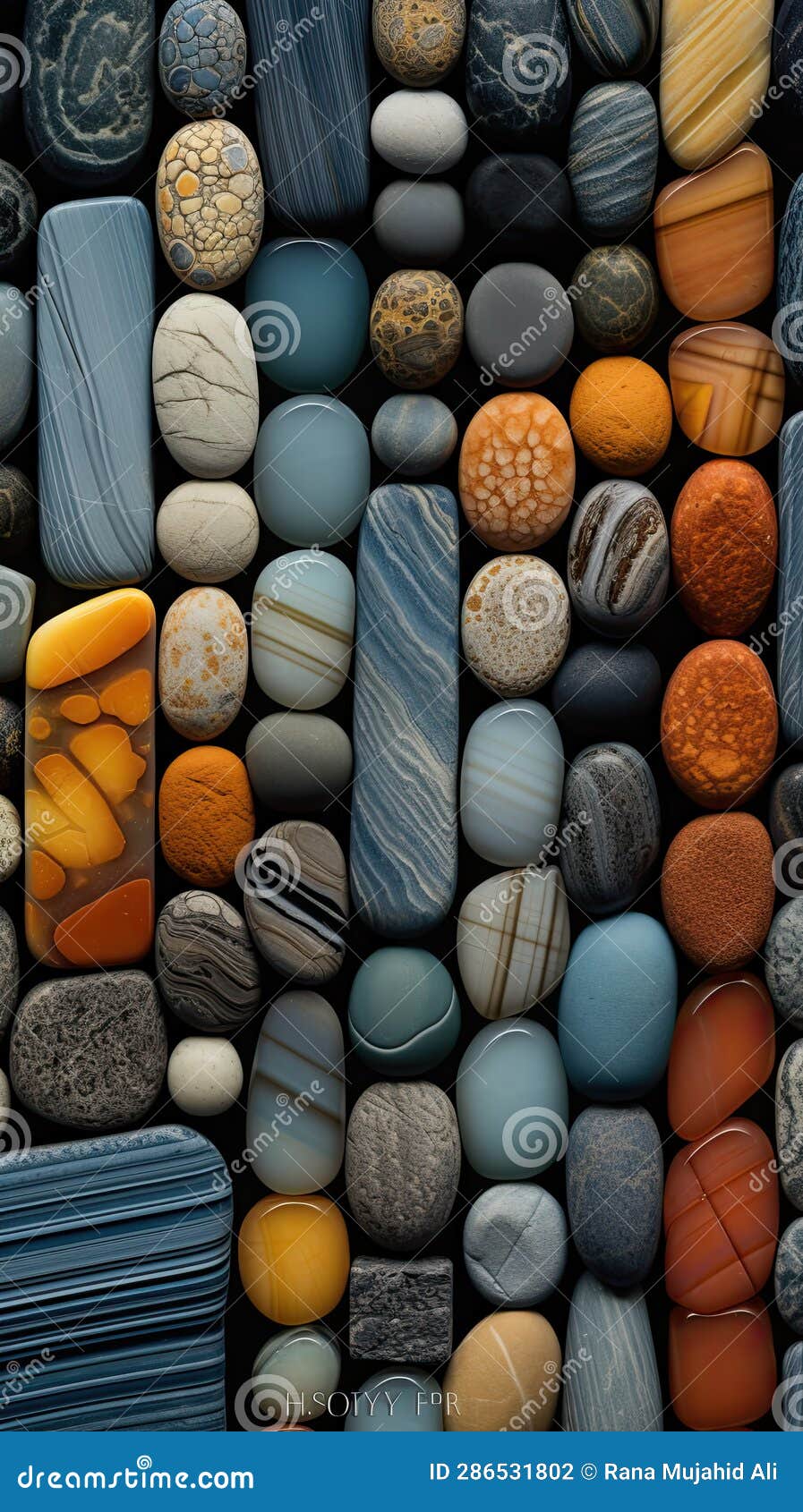 A Collection of Different Colored Stones Including One that is Made of ...