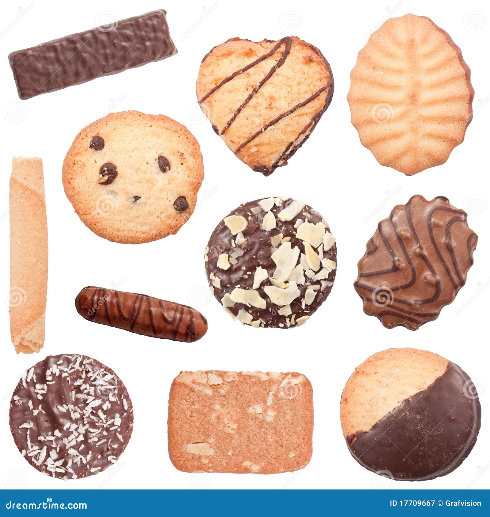 Collection of Different Cookies Stock Image - Image of goods, isolated ...