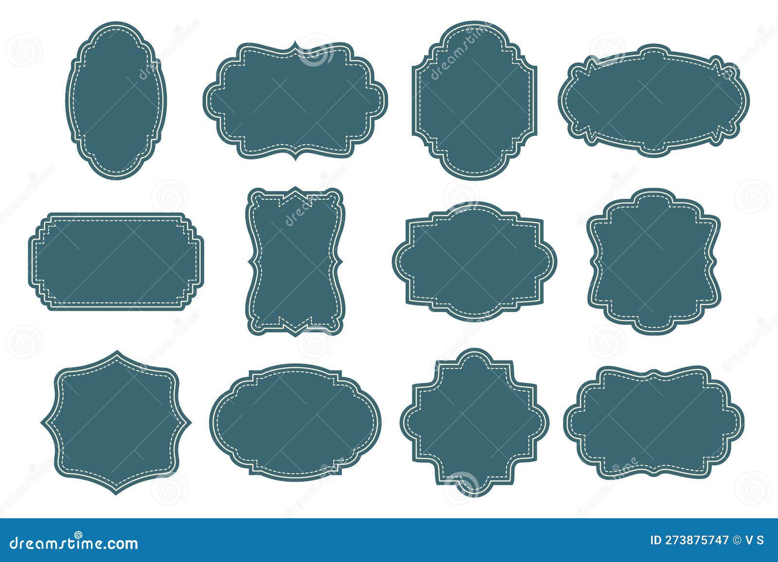 Curly Frames, Ornate Elements And Borders Cartoon Vector ...