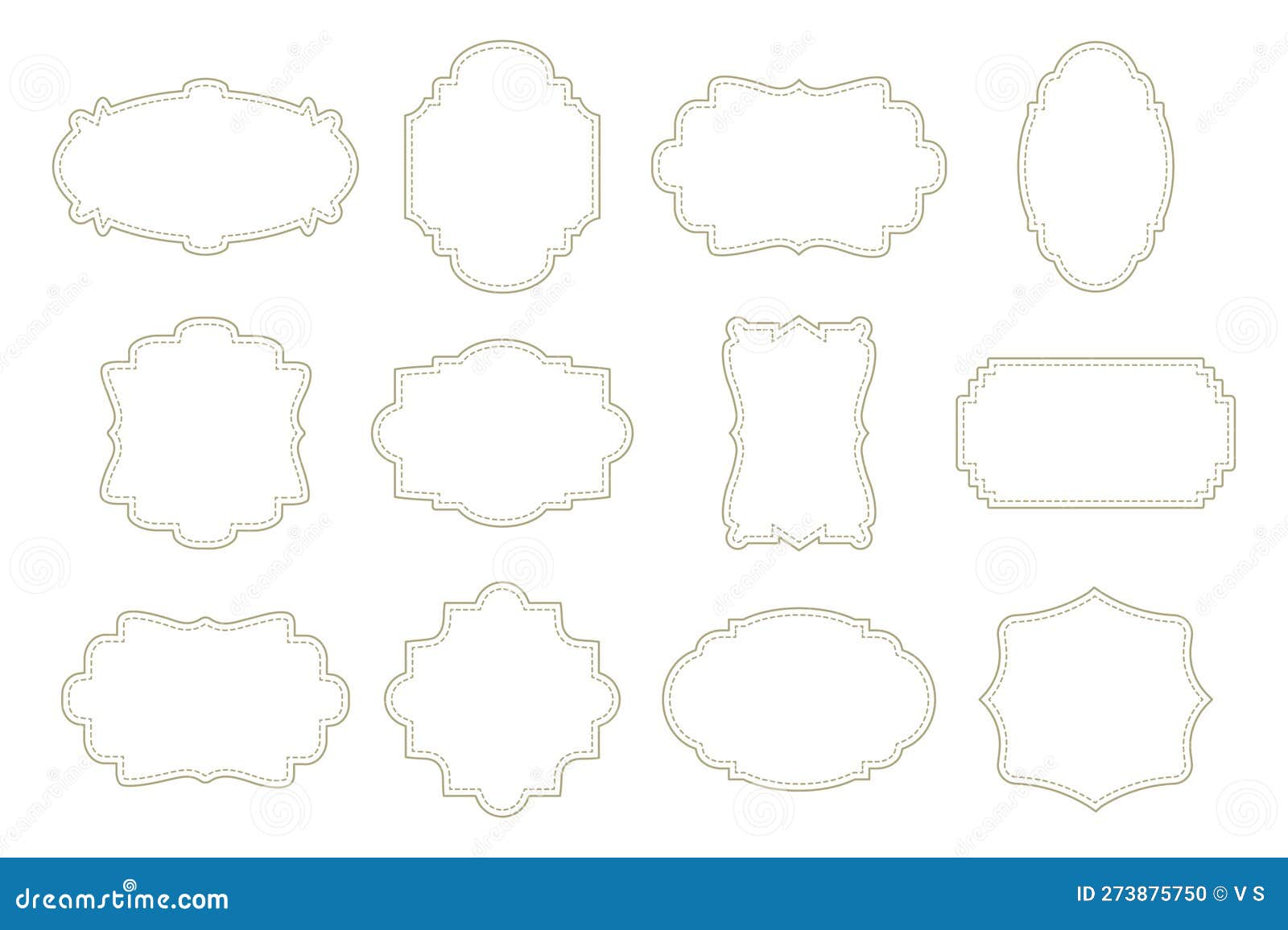 Curly Frames, Ornate Elements And Borders Cartoon Vector ...