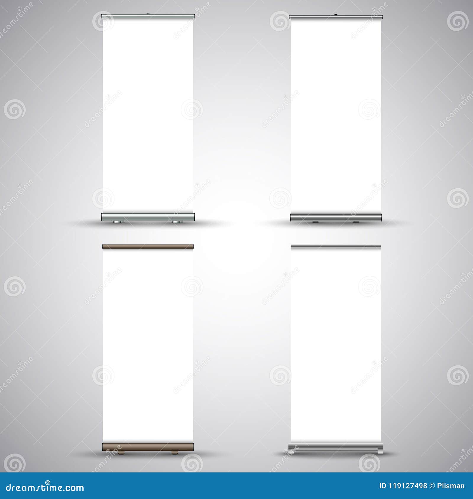 Collection of Different Design Roller Banners Template Stock Vector ...