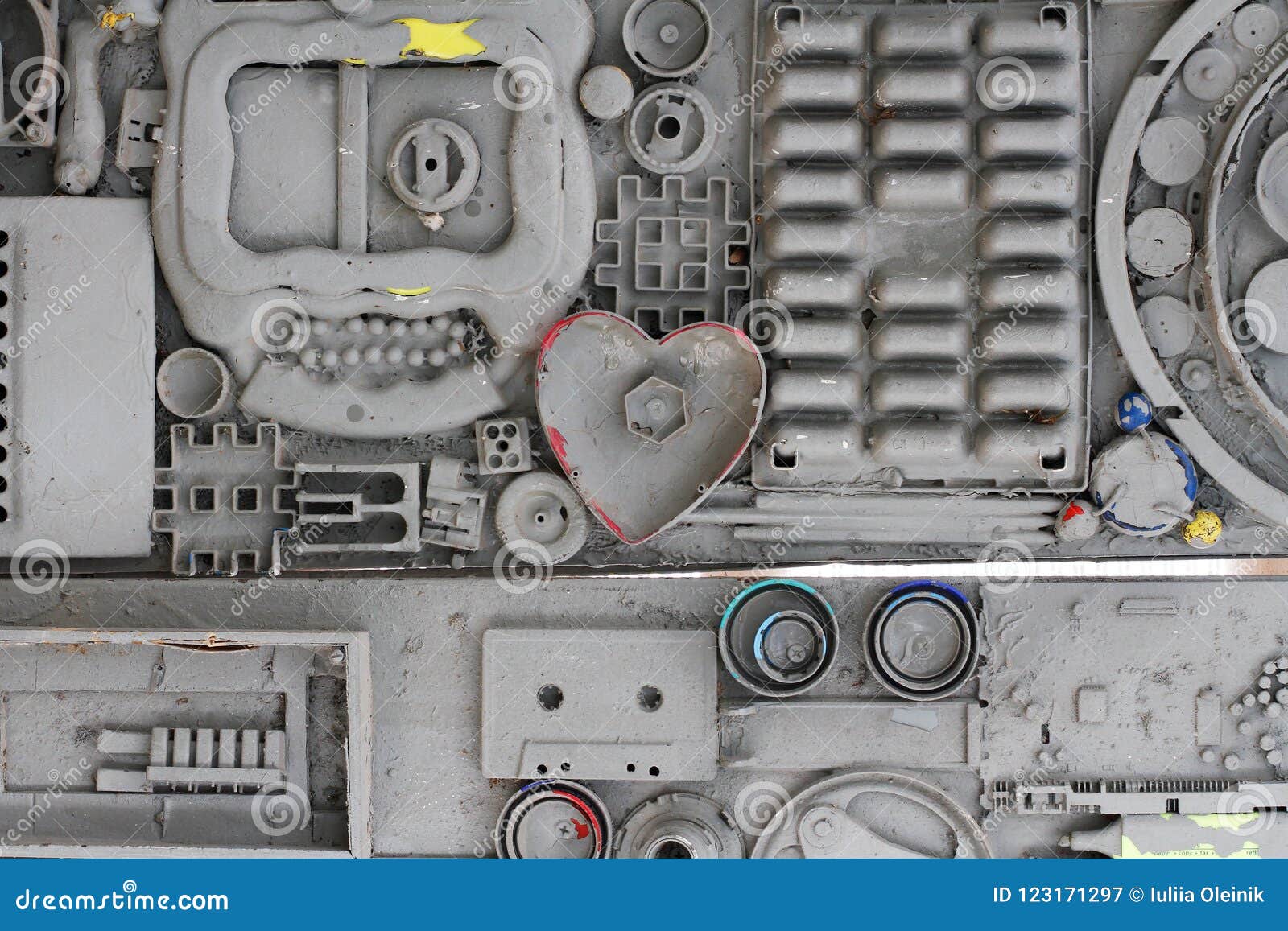 Collection of Different Dirty Household Objects Stock Image - Image of ...