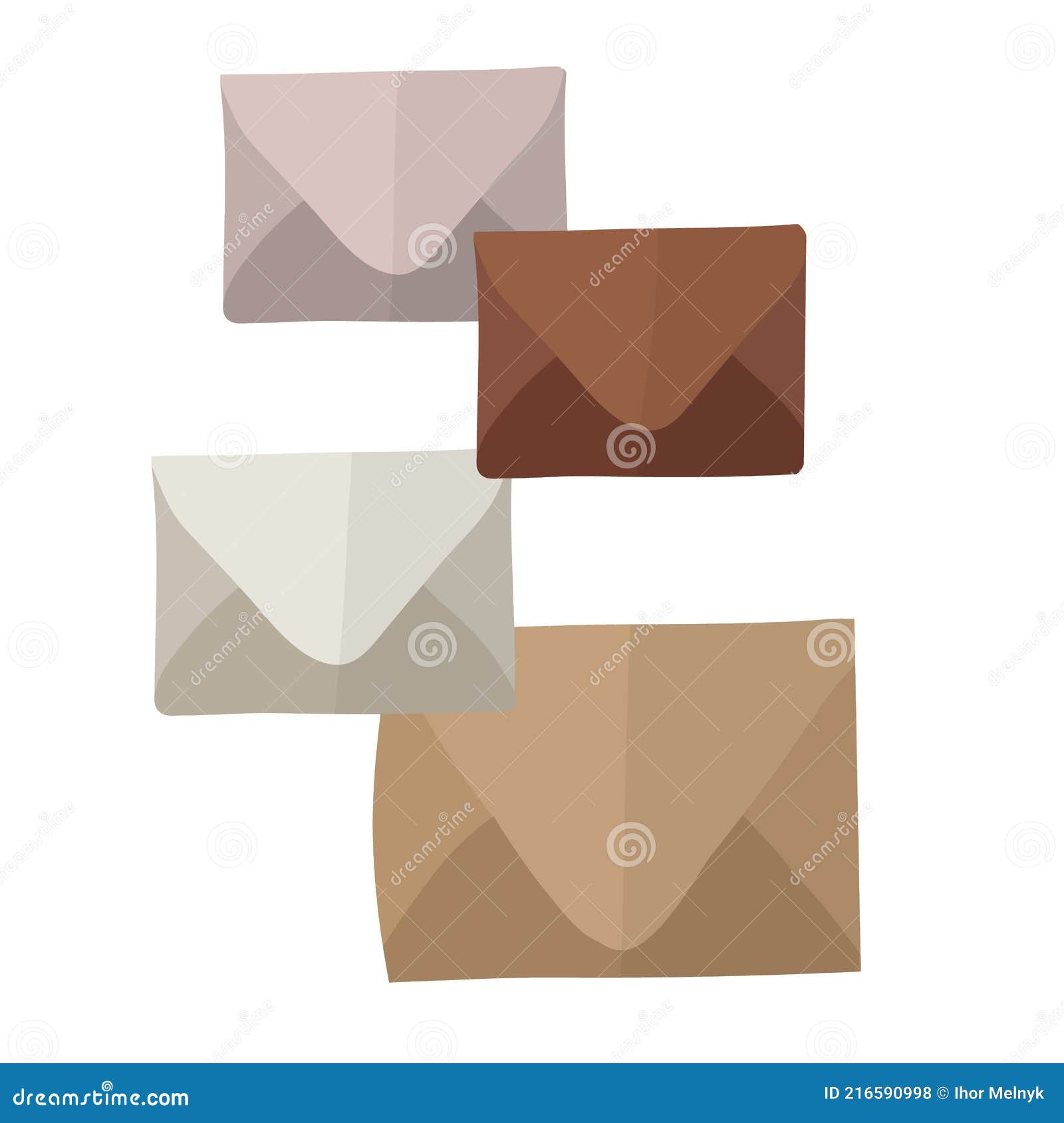 Envelopes cartoon set stock vector. Illustration of correspondence ...