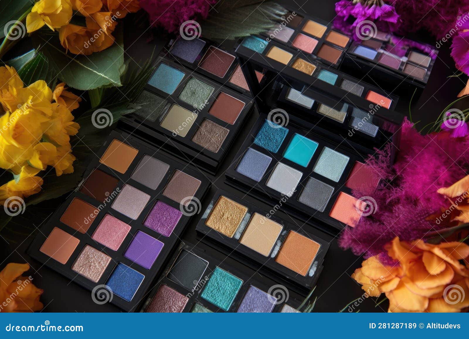 A Collection of Different Eyeshadow Palettes, Ranging from Natural To ...