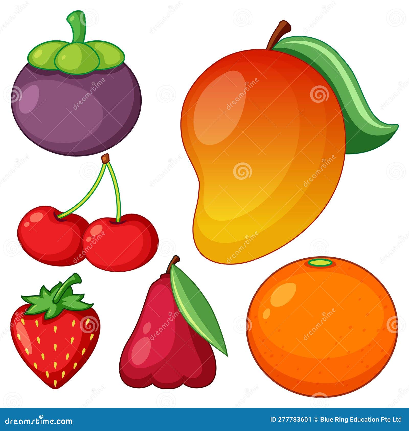 A Collection of Different Fruits Stock Vector - Illustration of design ...