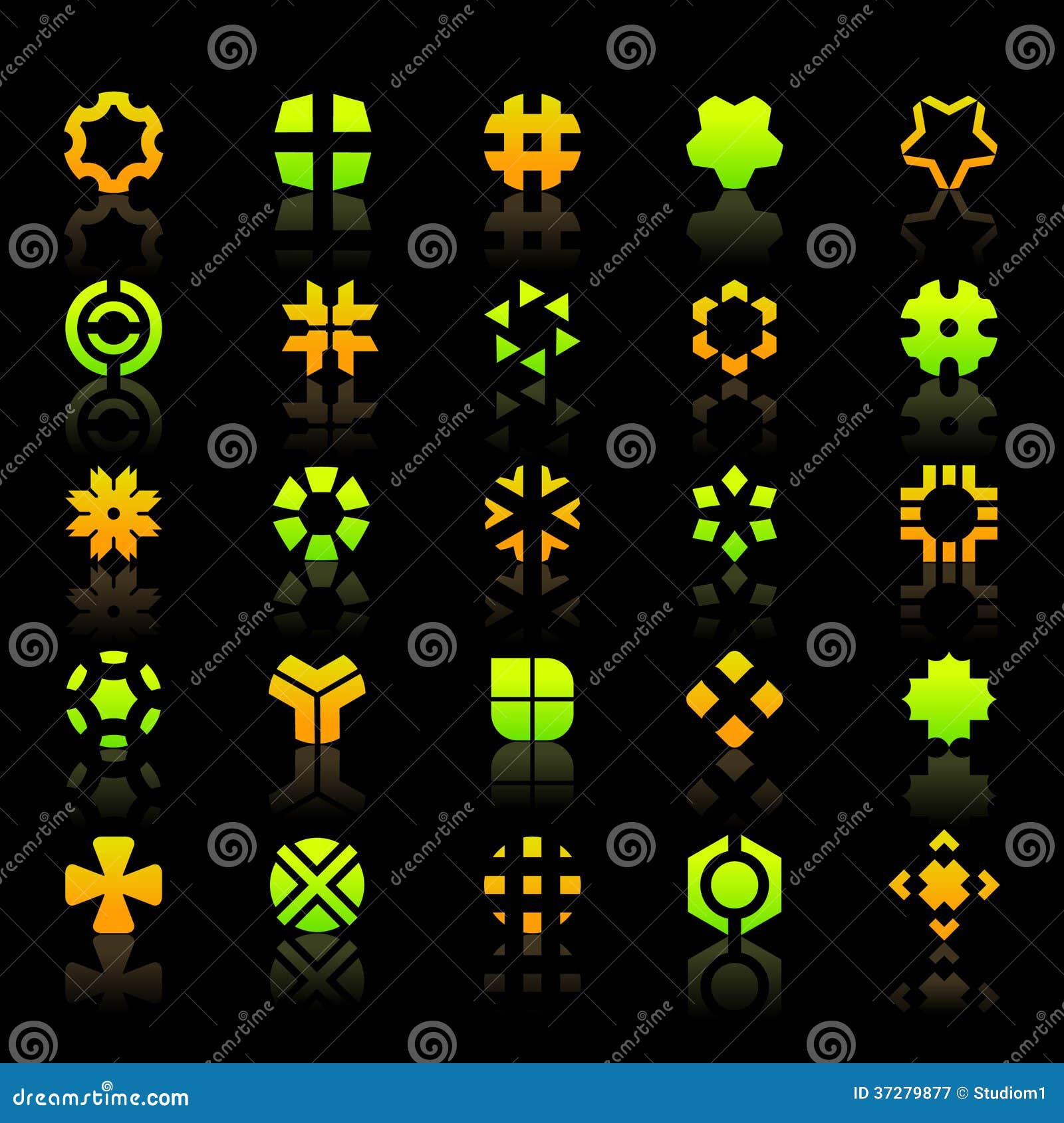 Collection of Different Graphic Elements Stock Vector - Illustration of ...
