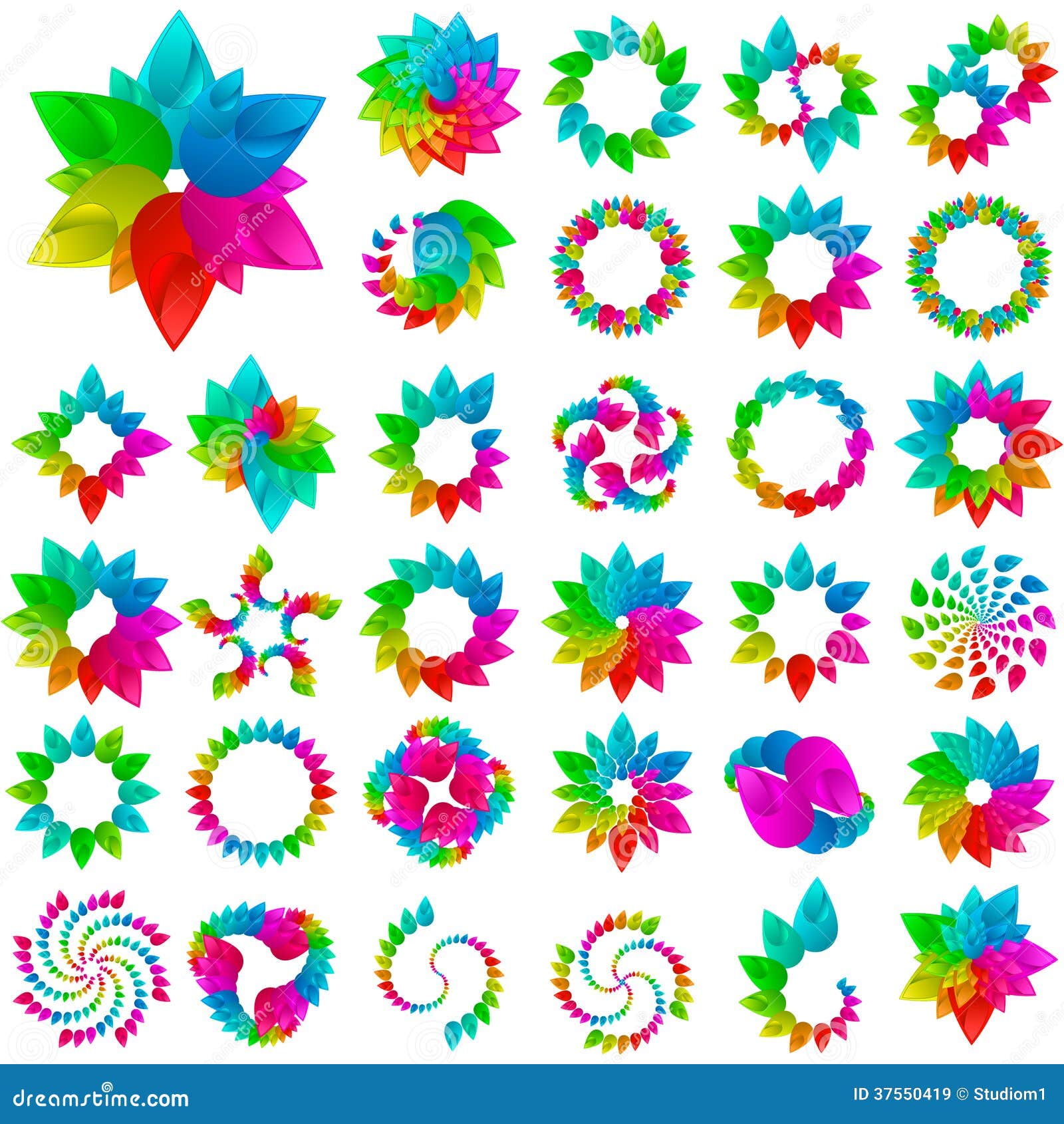 Collection of Different Graphic Elements Stock Vector - Illustration of ...