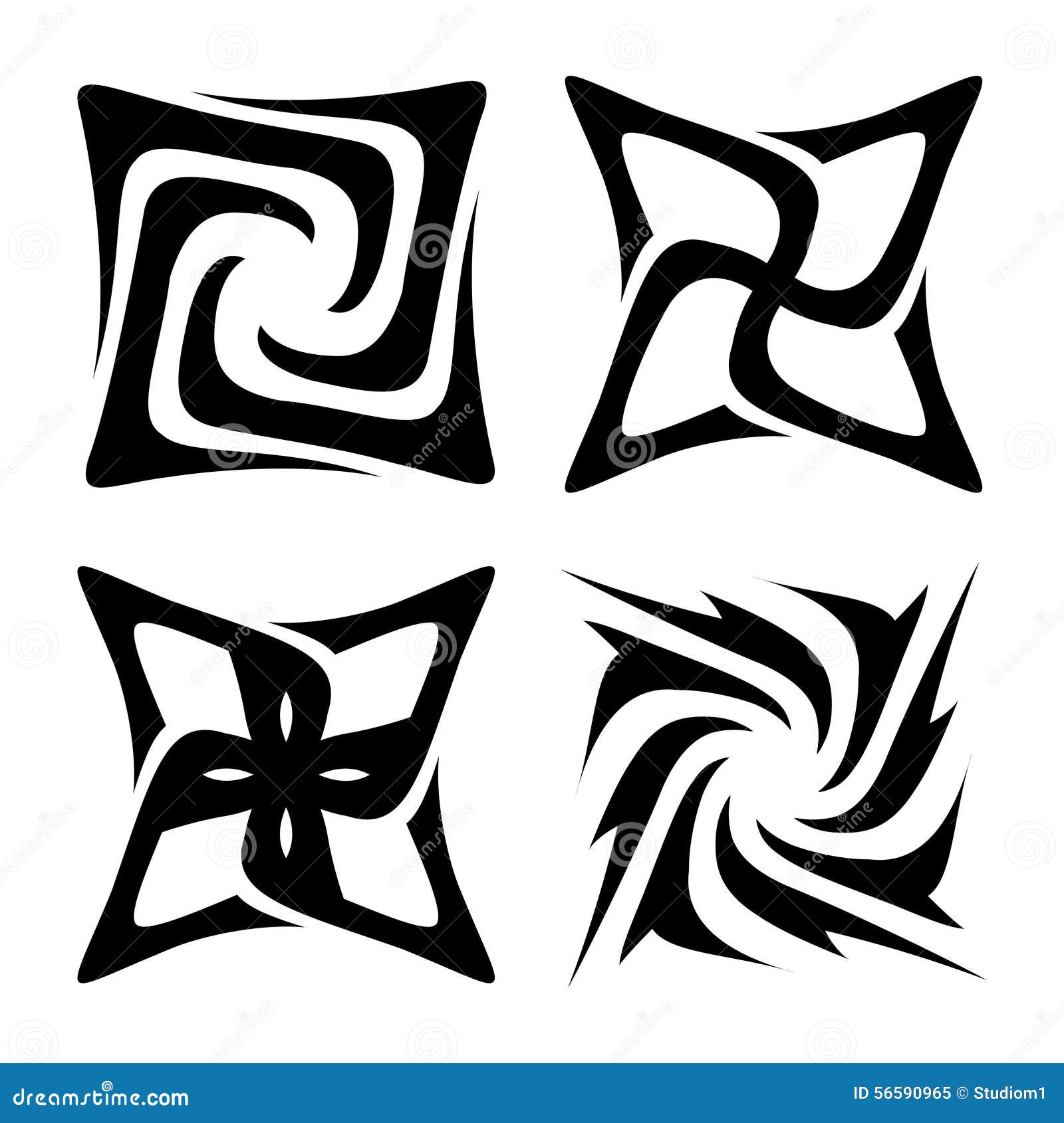 Collection of Different Graphic Elements for Design. Stock Illustration ...