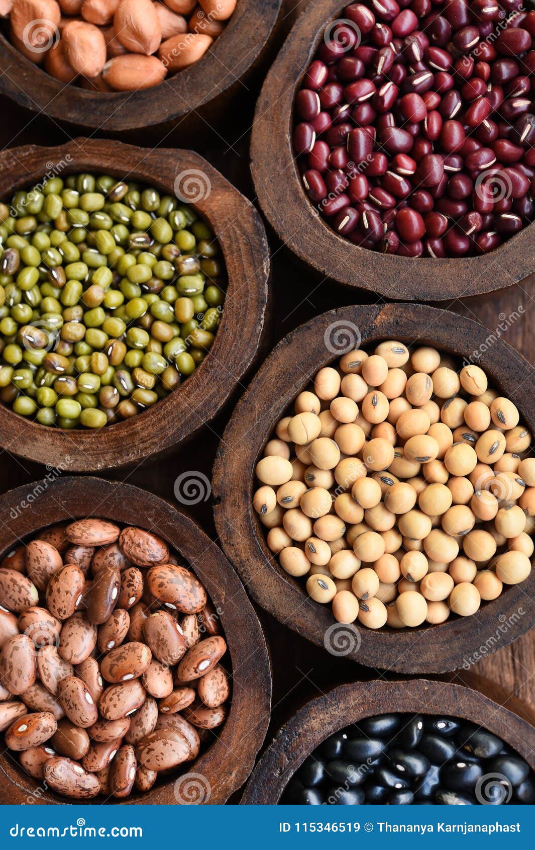 Collection of Different Legumes Stock Image - Image of black, organic ...