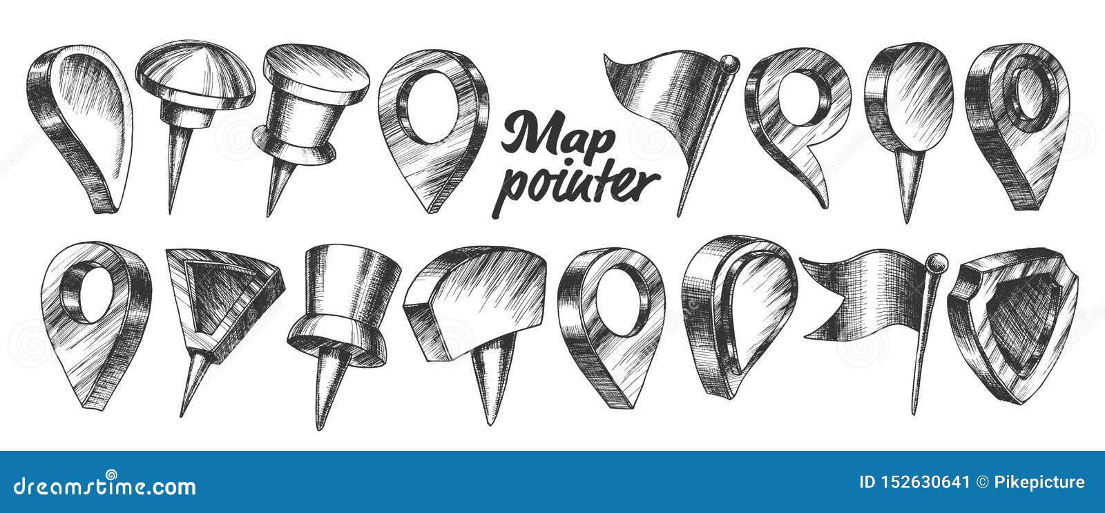 Red Thumbtack, Map And Pushpin, Pin Logo Design. Map Tacks Magnified ...