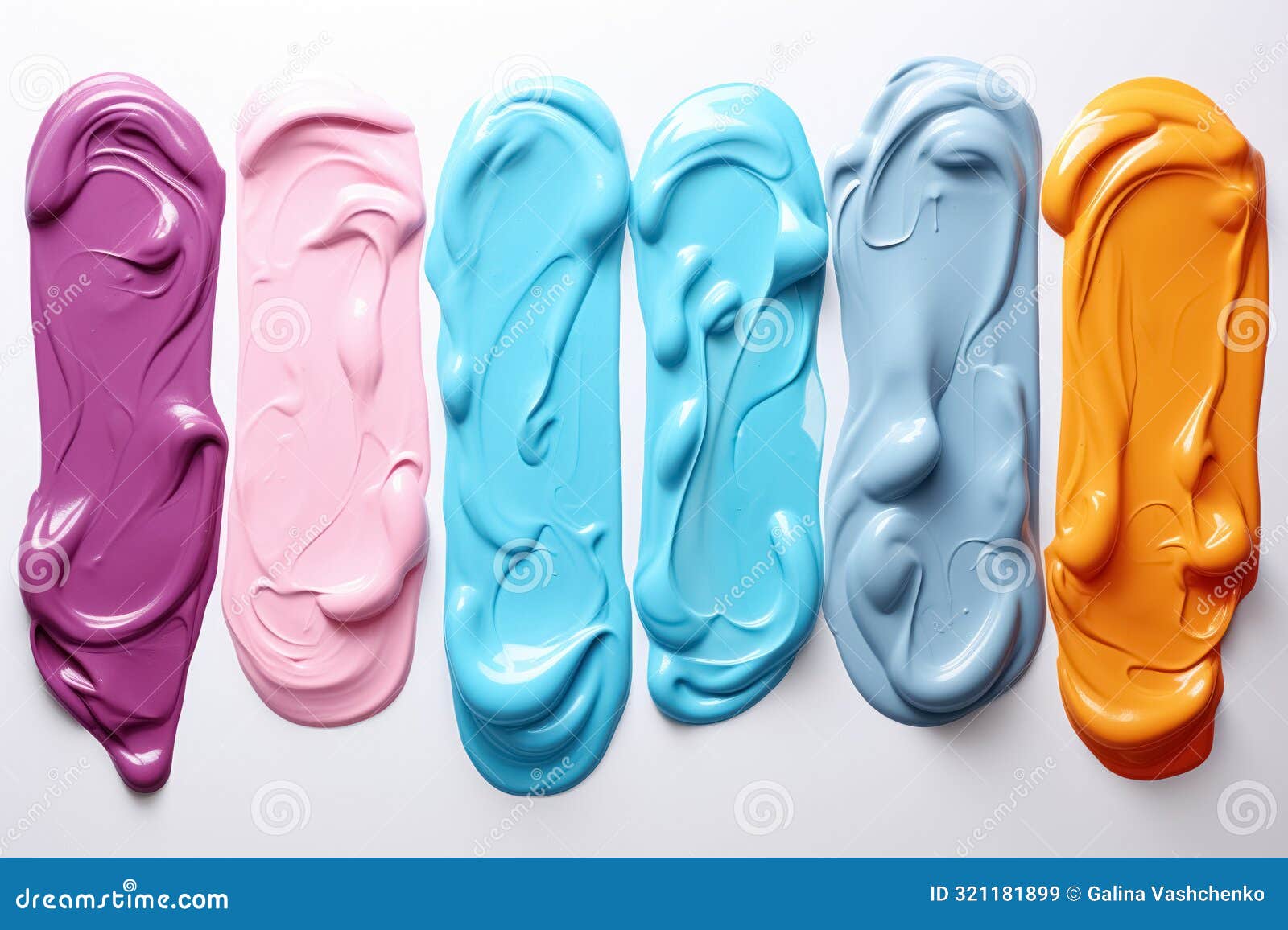 Collection Different of Multicolored Smears of Nail Polish Isolated on ...