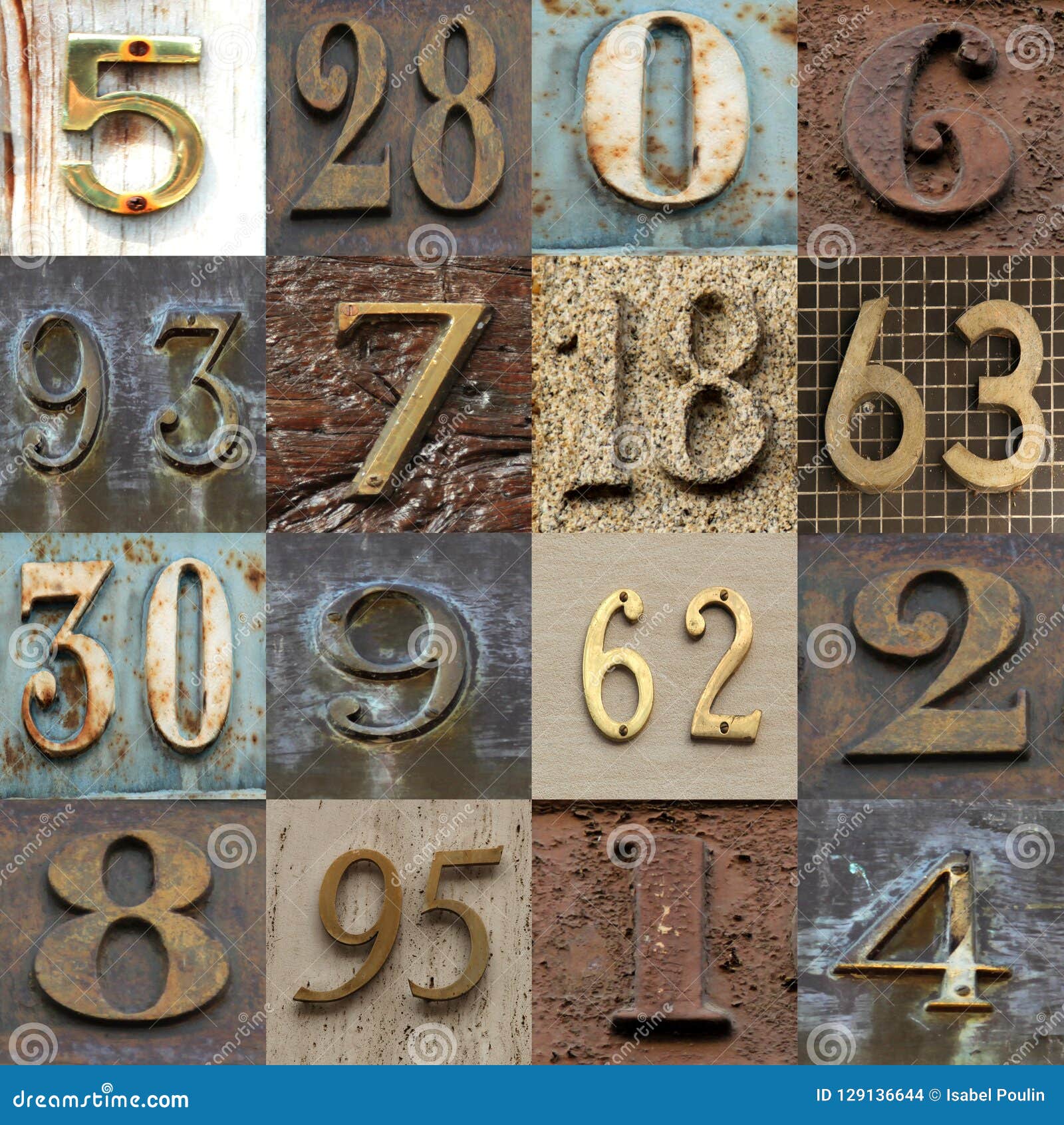 Numbers in Metal As a Background Stock Photo - Image of design ...