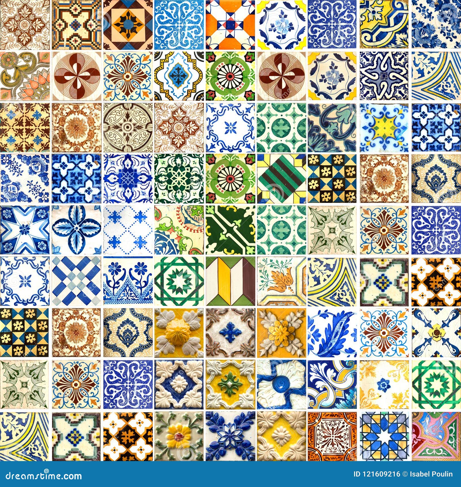 Collection of Different Patterns Tiles Stock Illustration ...