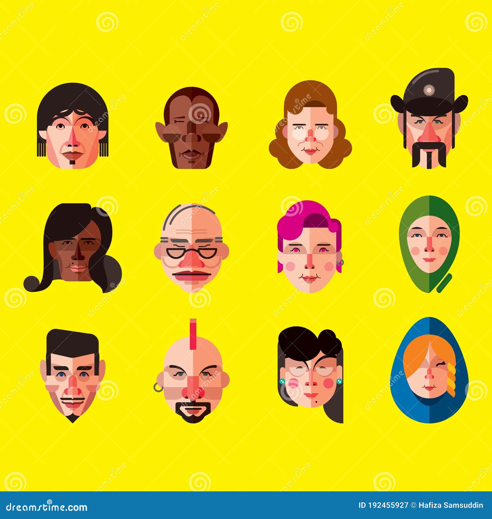 Collection of Different People. Stock Vector - Illustration of eyes ...