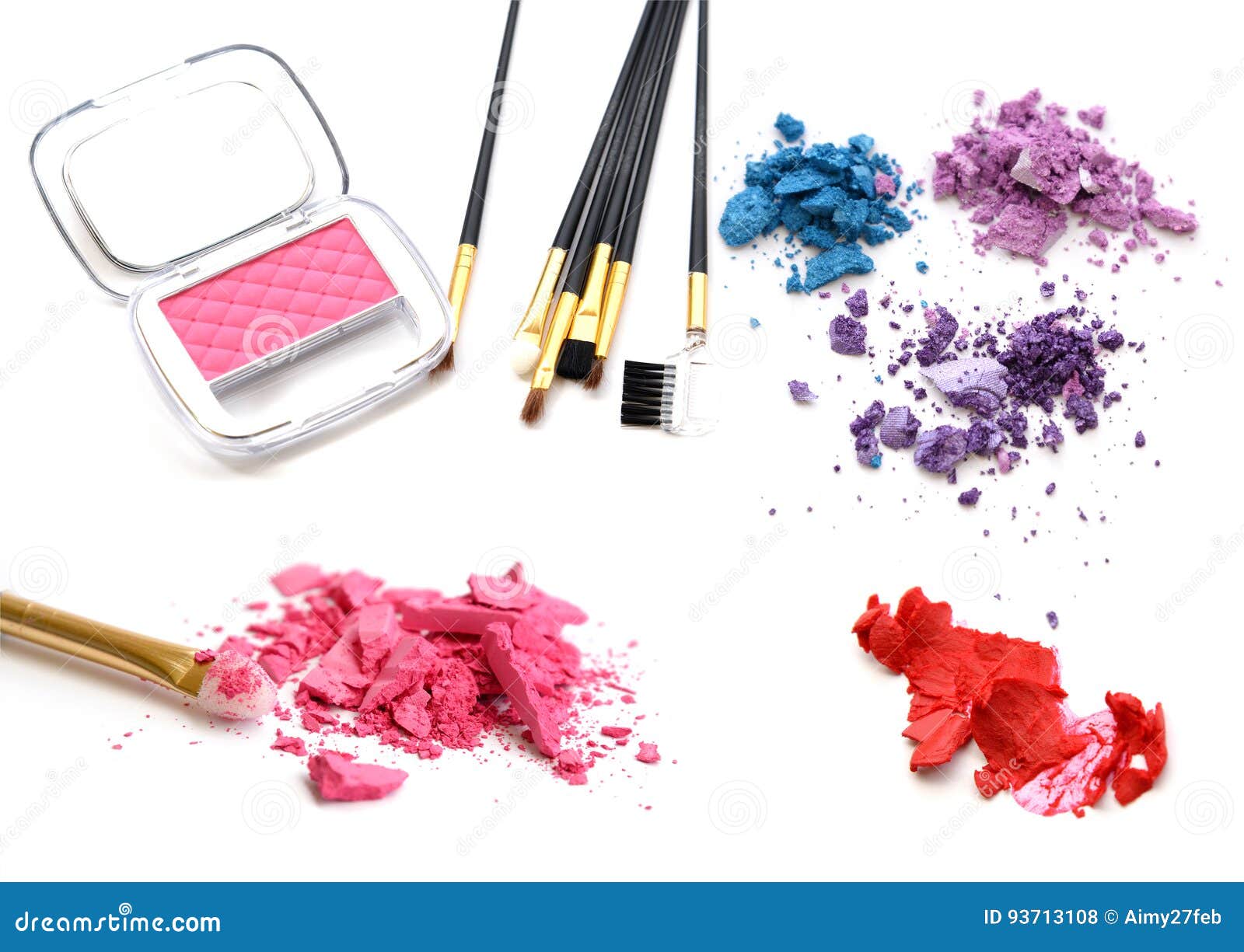 Collection of Different Professional Make Up Products Top View Stock ...