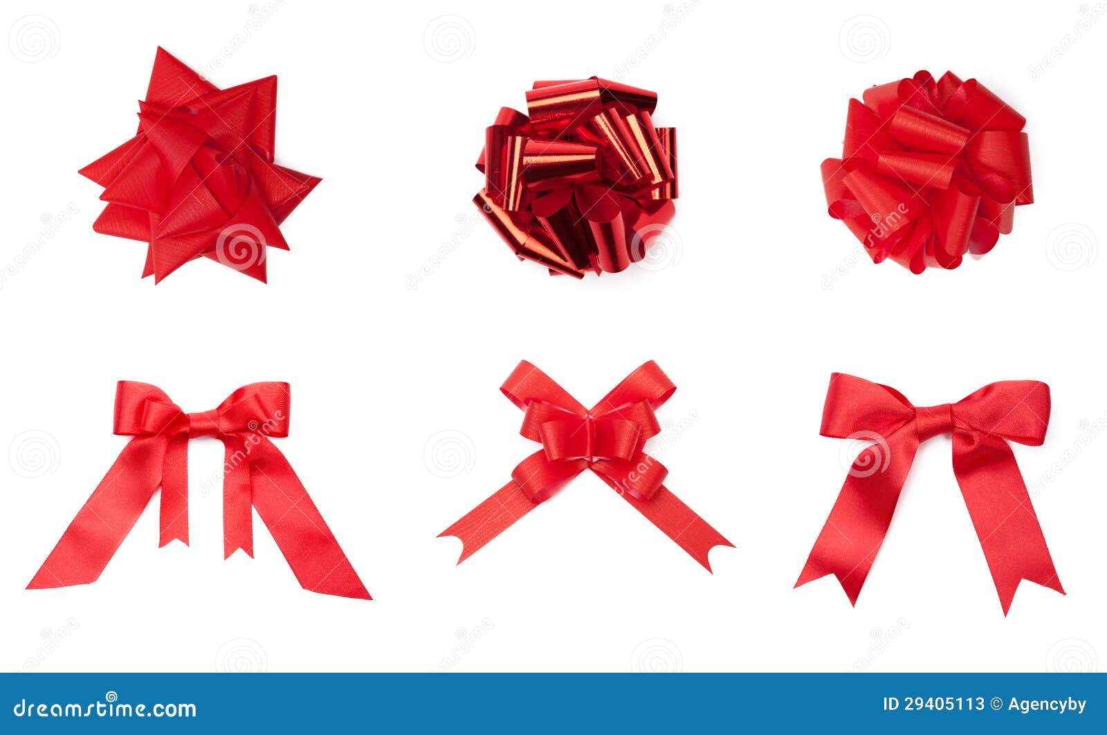 Collection of Different Red Colored Bows Stock Image - Image of ball ...