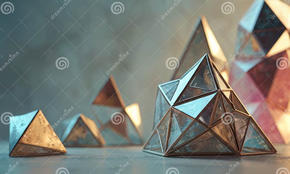 A Collection of Different Shaped Glass Objects are Displayed on a Table ...