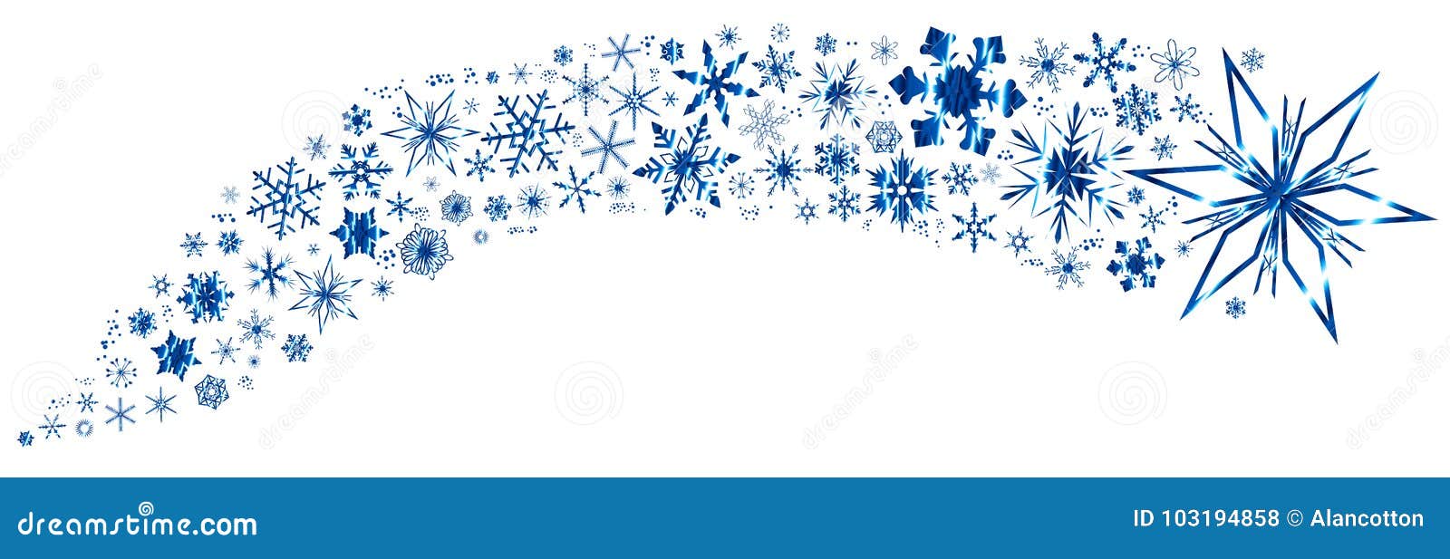 Christmas Snowflake Banner stock vector. Illustration of zero - 103194858