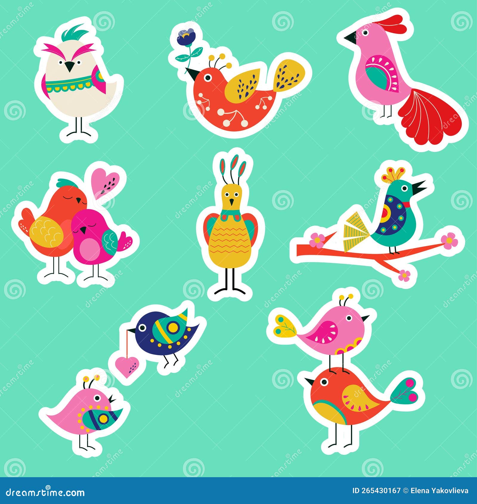 Set Different Stickers.Four Office Sticky With Colorful Buttons Stock ...