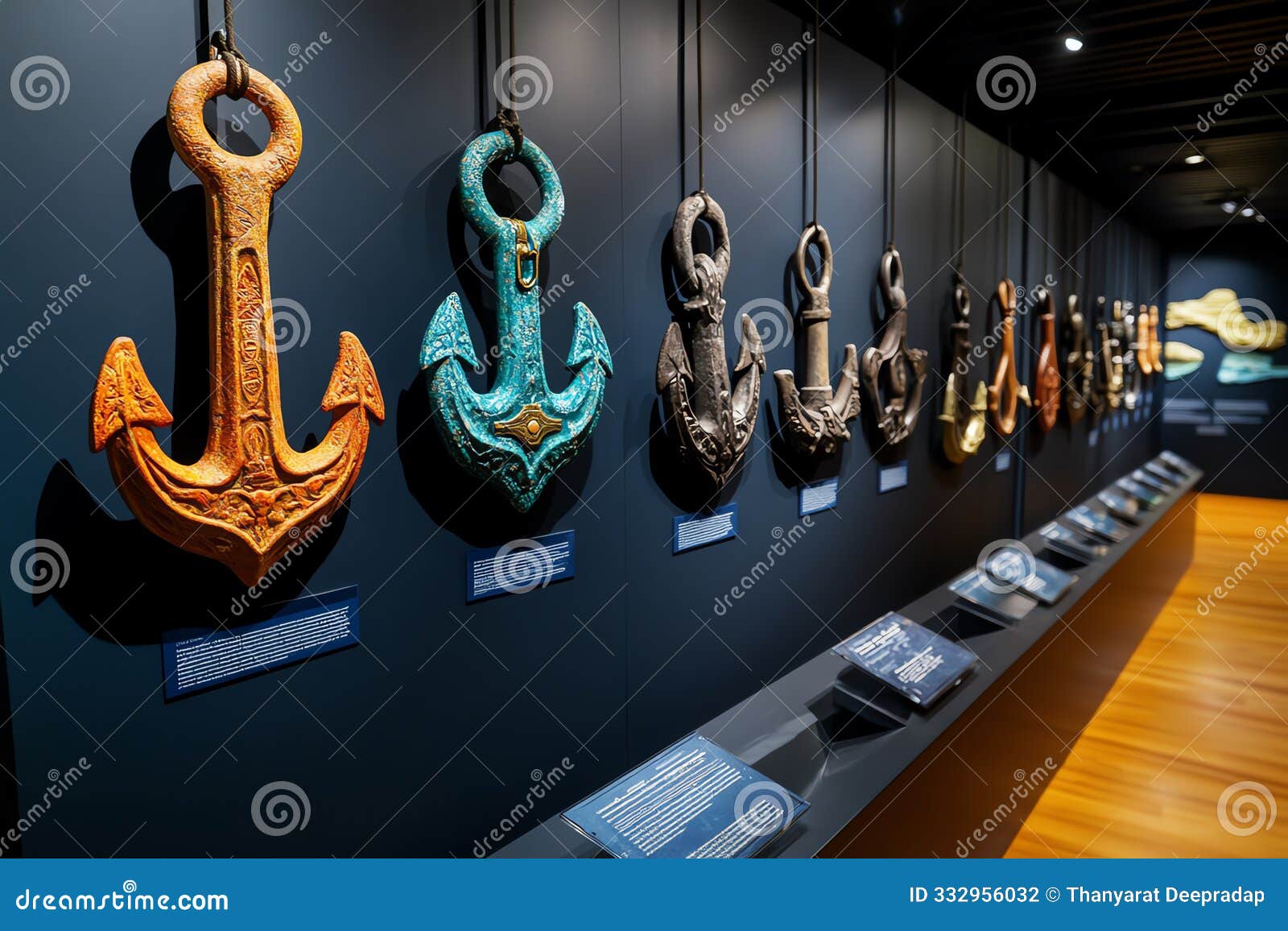 A Collection of Different Types of Anchors Displayed in a Naval Museum ...
