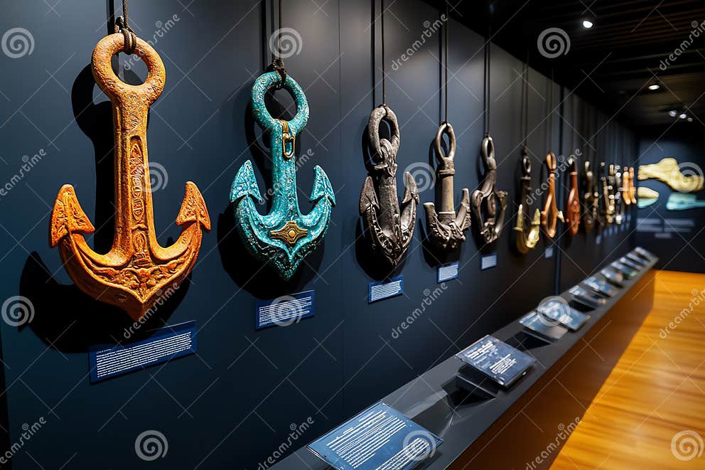 A Collection of Different Types of Anchors Displayed in a Naval Museum ...