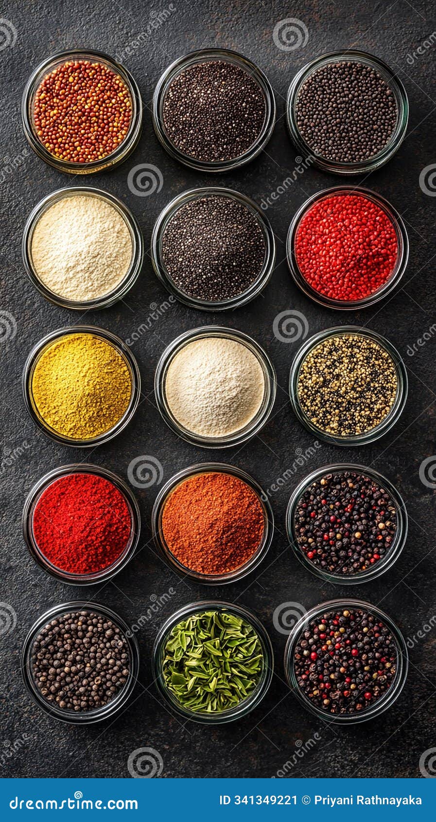 Collection of Different Types of Flour in Small Containers Stock Image ...