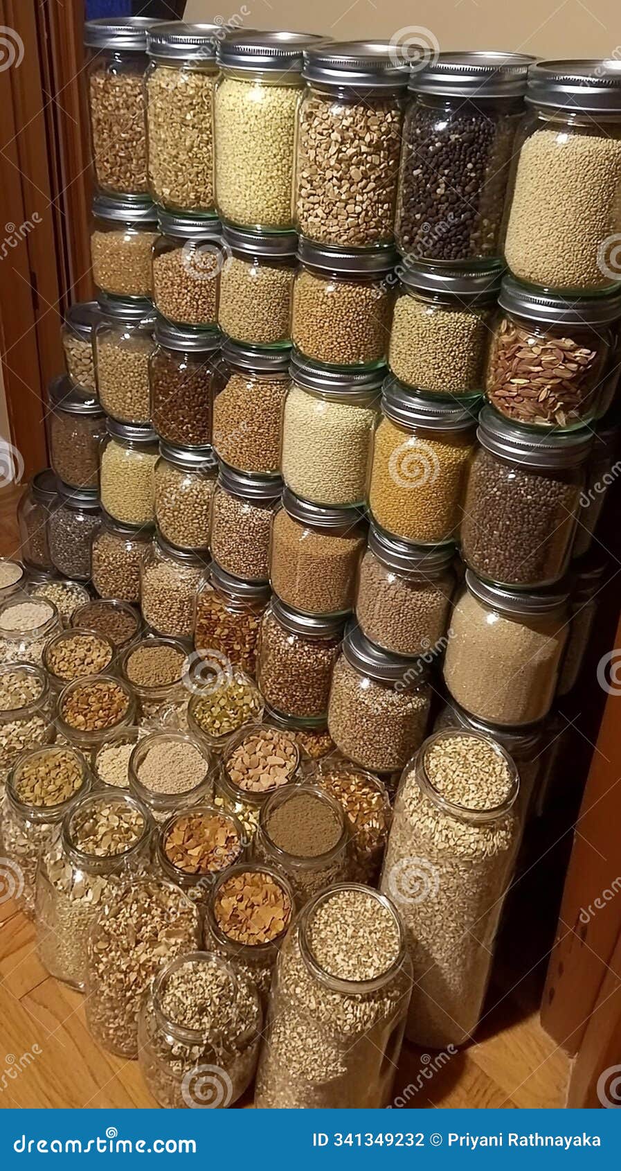 Collection of Different Types of Flour in Small Containers Stock Photo ...