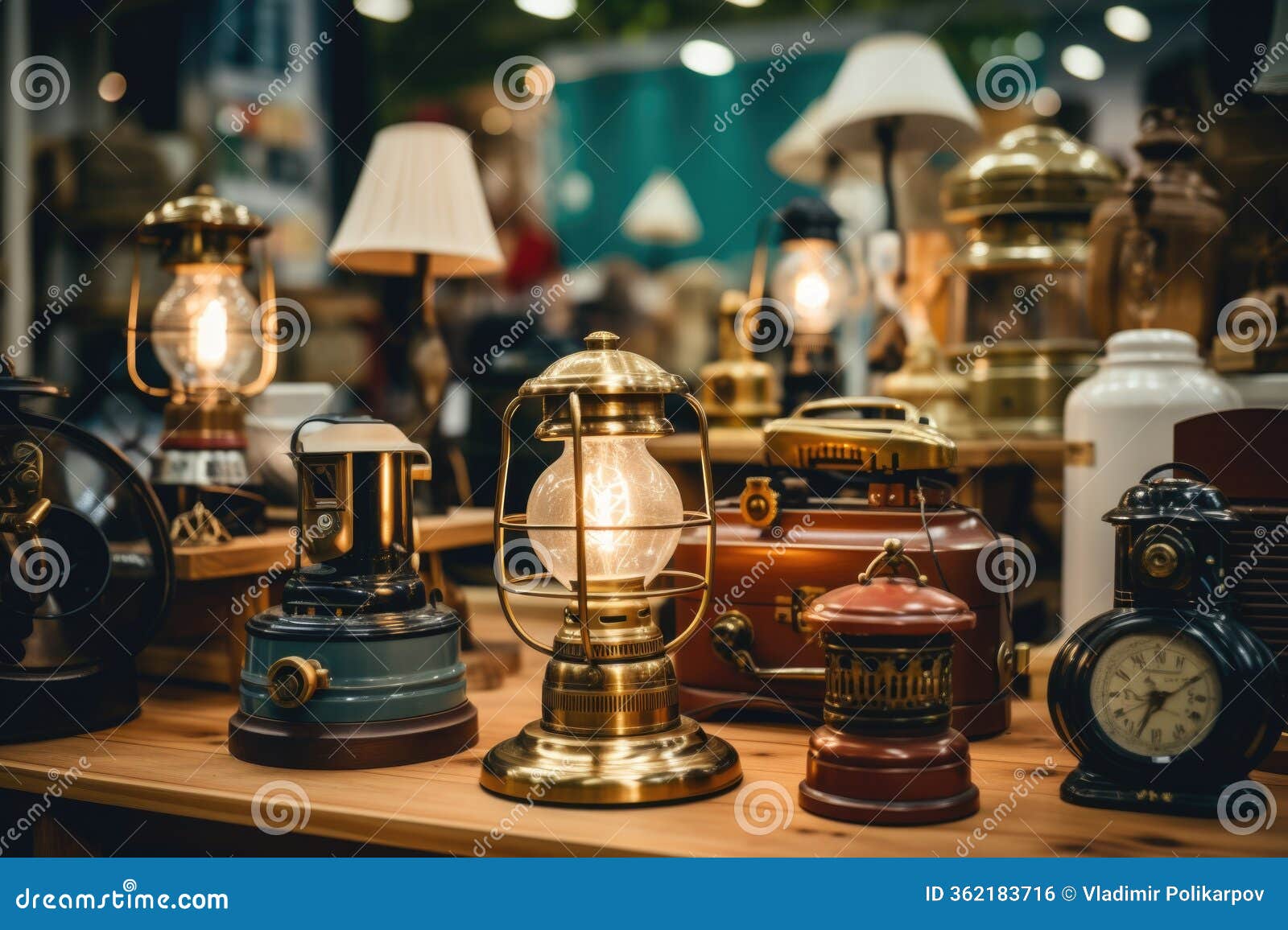 A Collection of Different Types of Lamps on a Table. Ideal for Interior ...