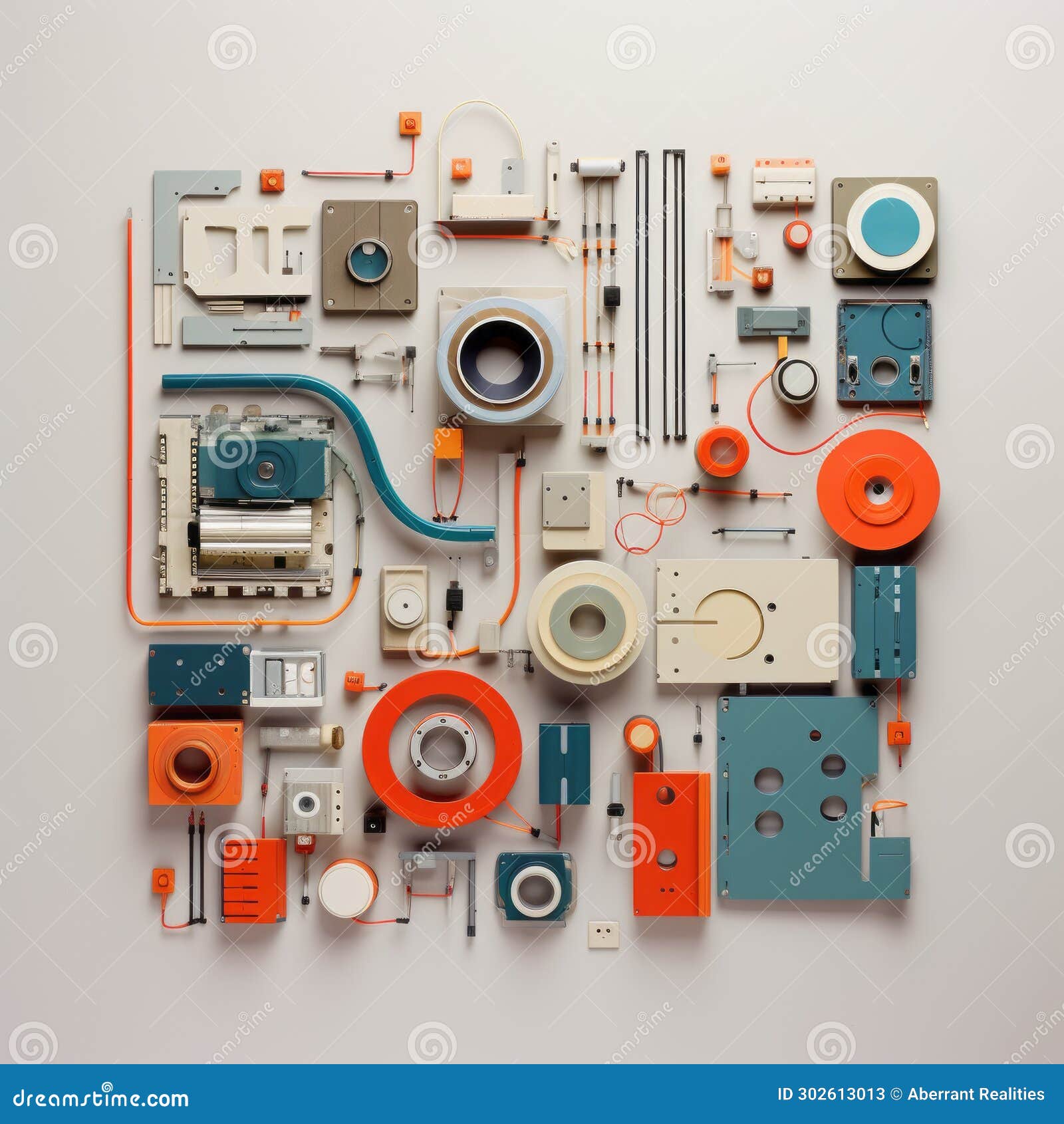 A Collection of Different Types of Objects Arranged on a White Surface ...