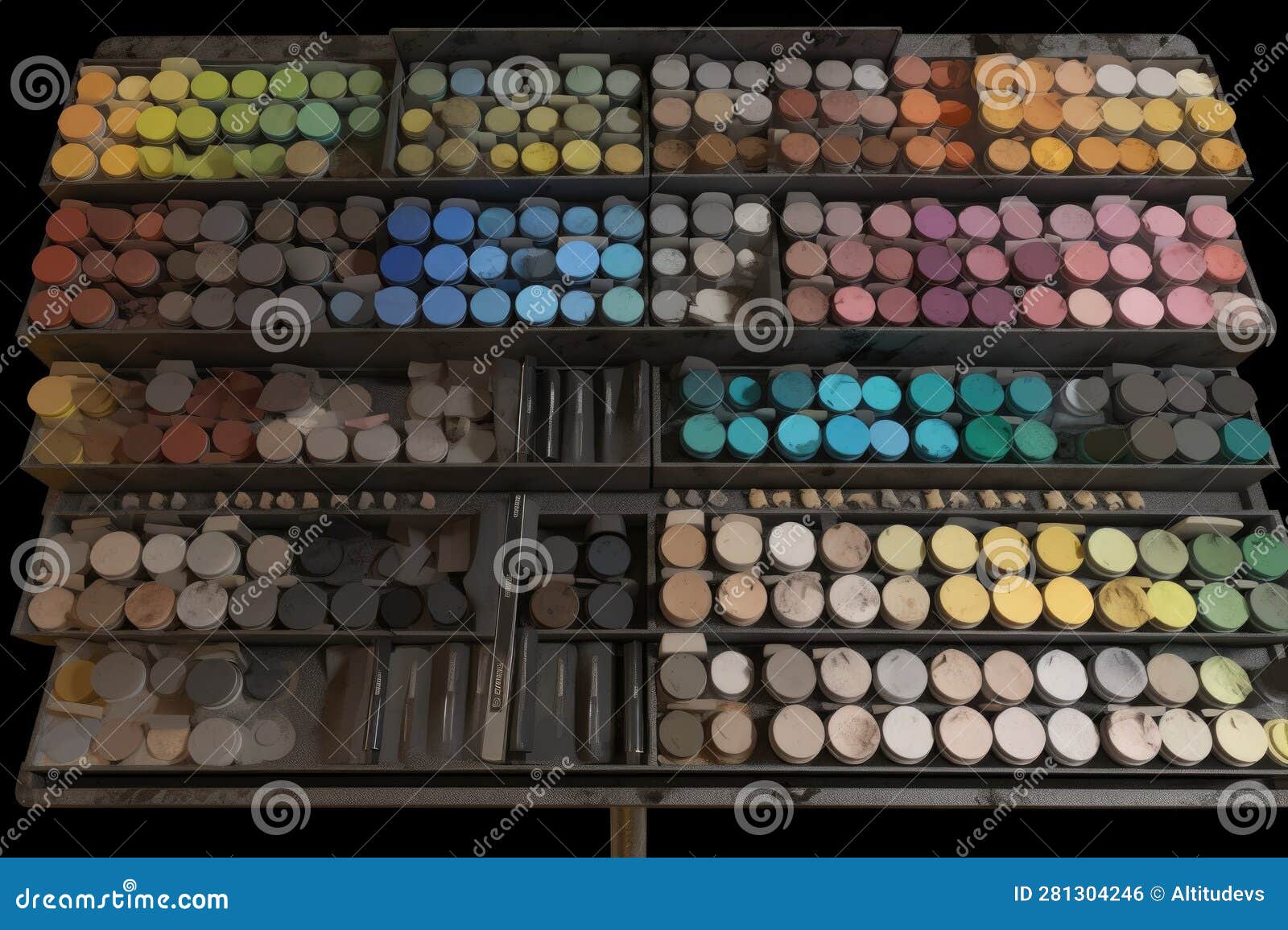 A Collection of Different Types of Palettes, Each with Their Own Color ...