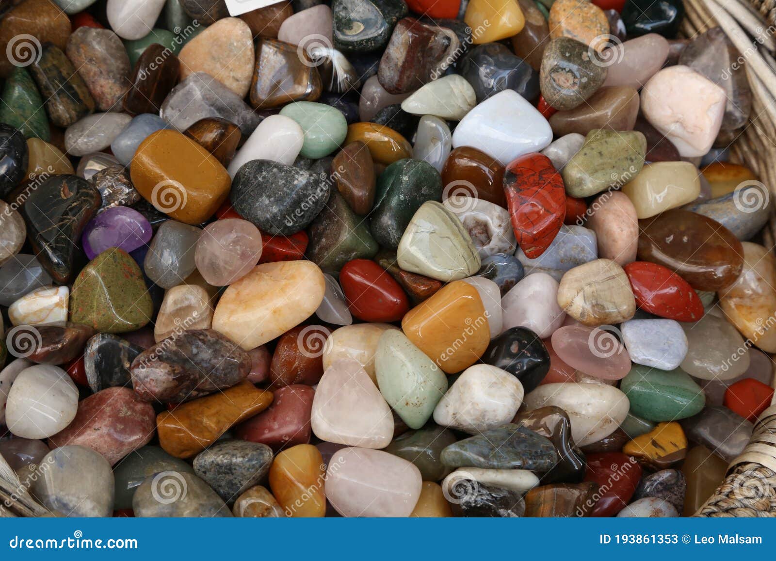 Collection of Different Types of Polished Pebble Stones Stock Image ...
