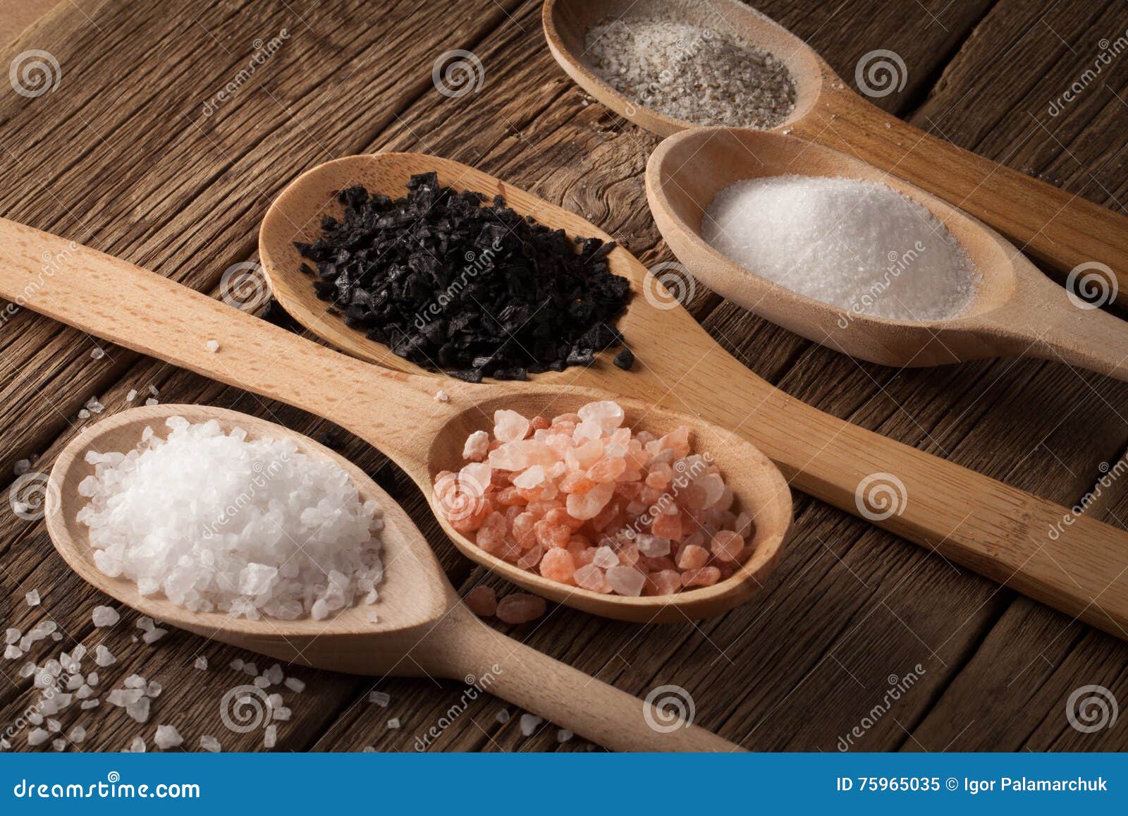 Collection of Different Types of Salt Stock Image - Image of hawaiian ...