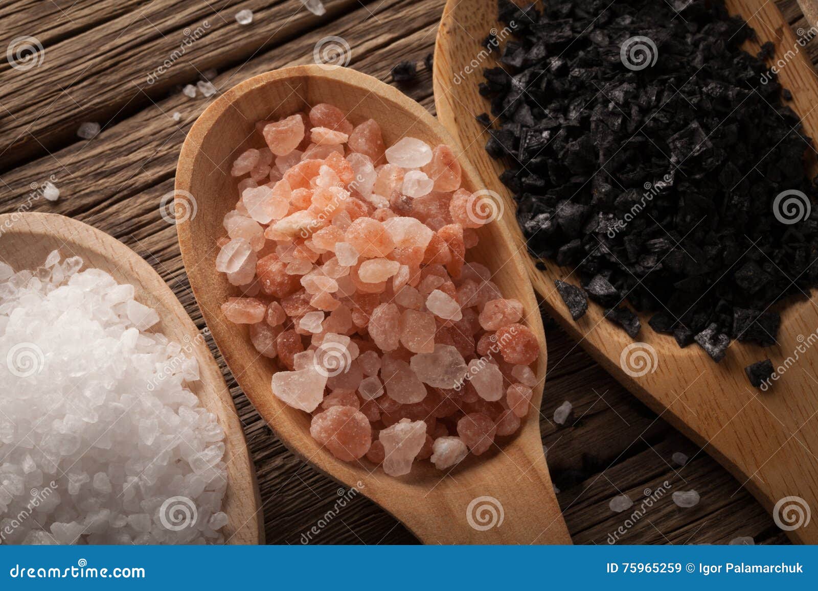Collection of Different Types of Salt Stock Image - Image of crystal ...