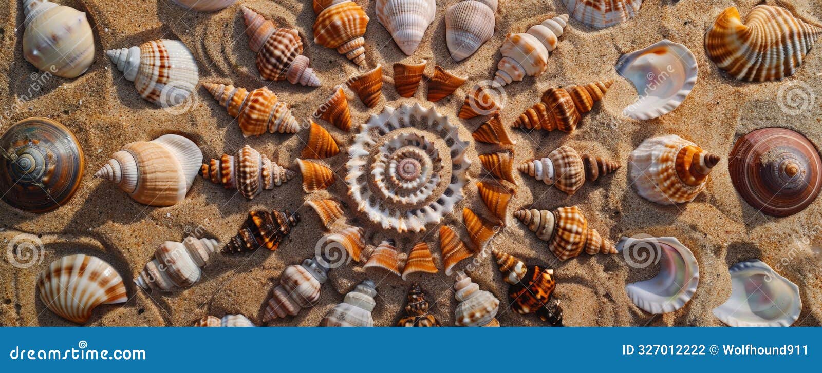 A Collection of Different Types of Seashells Arranged in a Circular ...